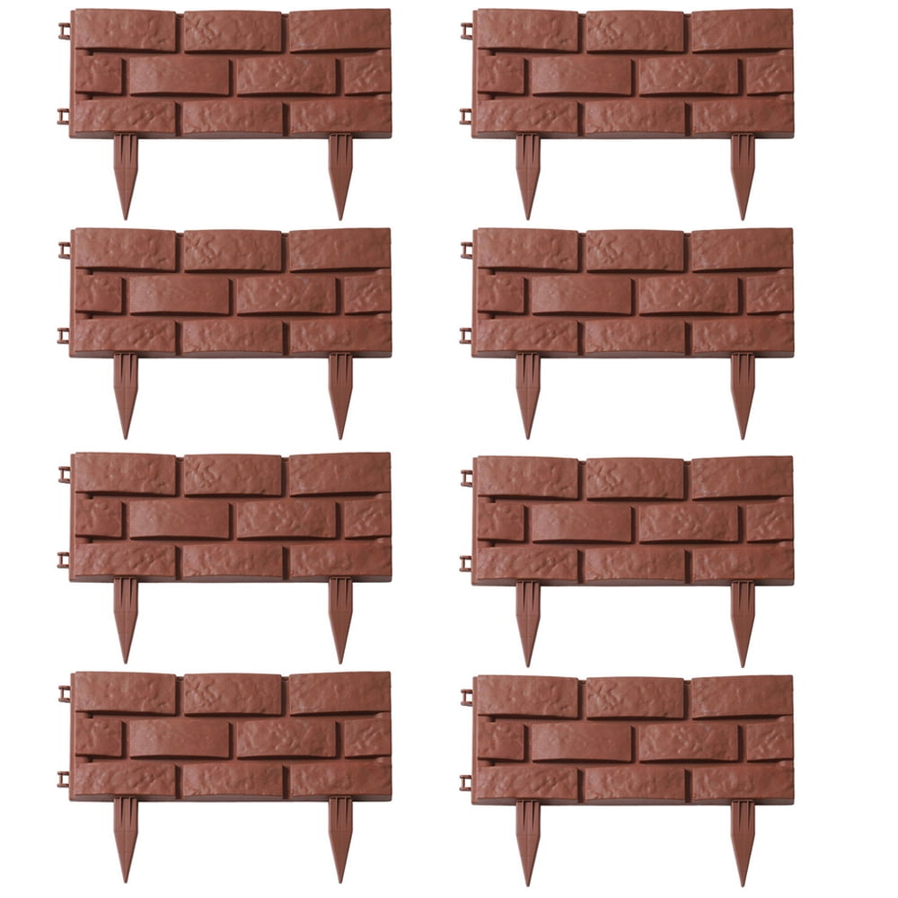 Garden Edging Border Fence Imitation Stones Brick Lawn Plant Flower ...