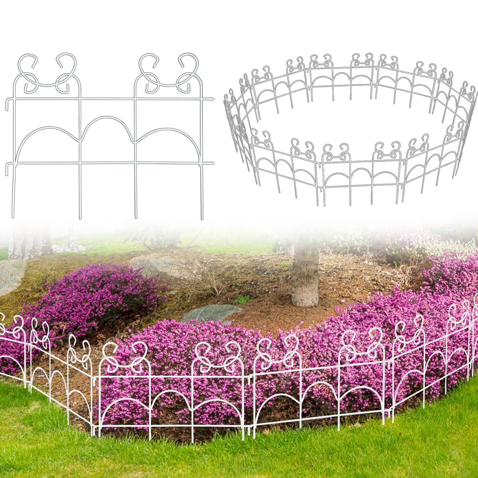 Garden Edging Border No Dig Landscape Edging 13" H x 17" W, (Pack of 20 ...