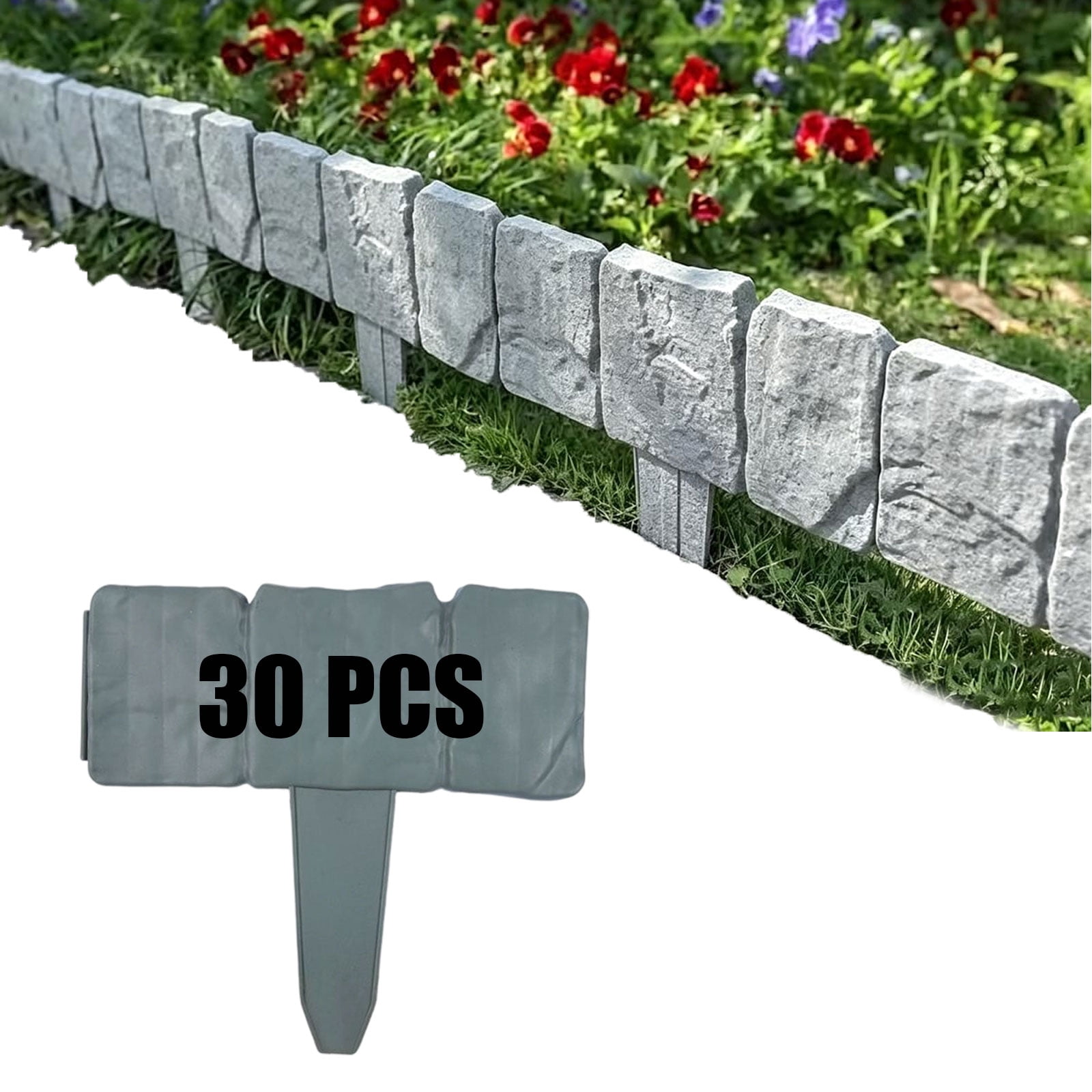 Garden Edging, Faux Stone Edging for Landscaping, Imitation Stone ...