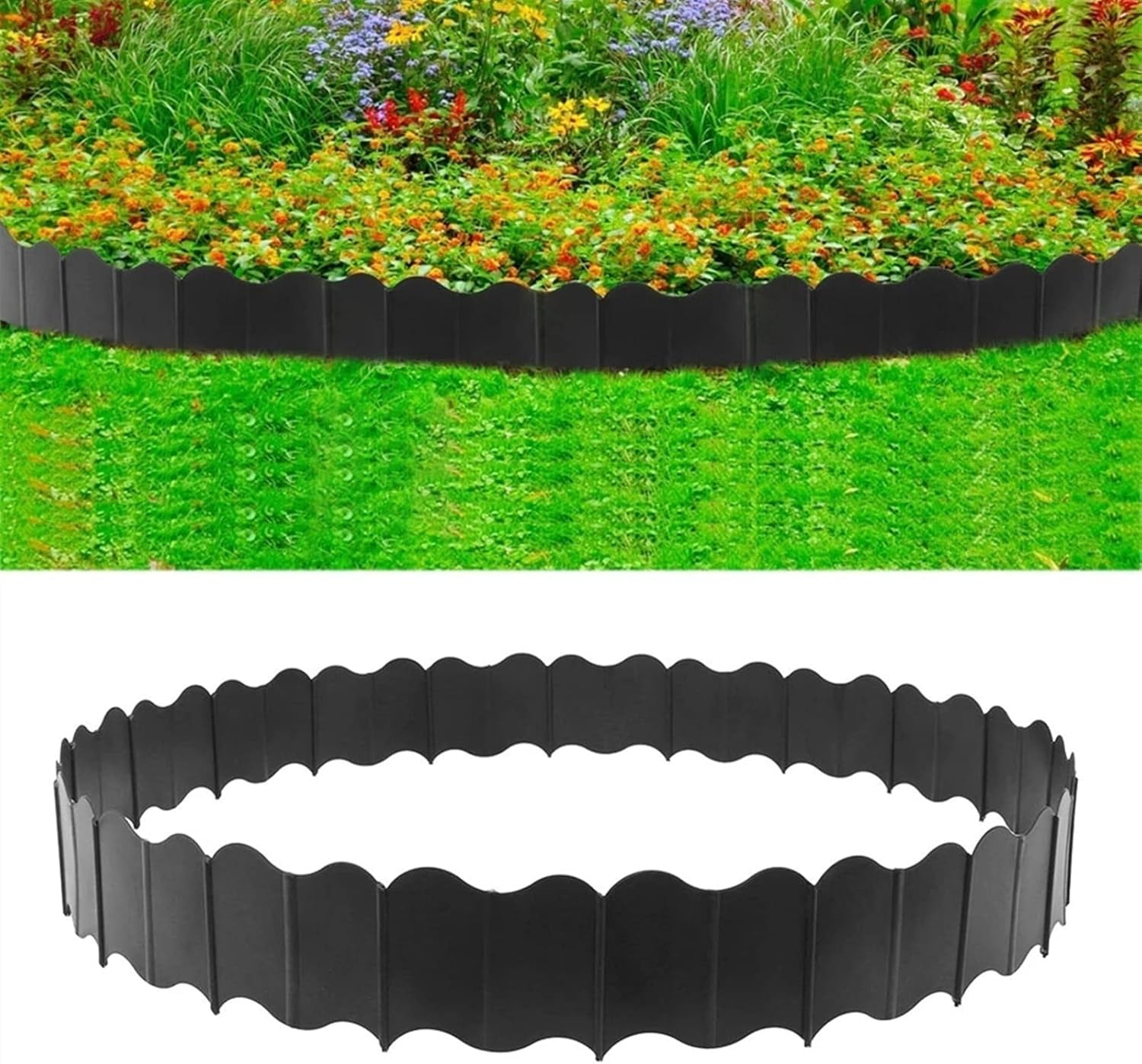 Garden Edging Fence, Flexible Interlocking Edging, DIY Decorative ...