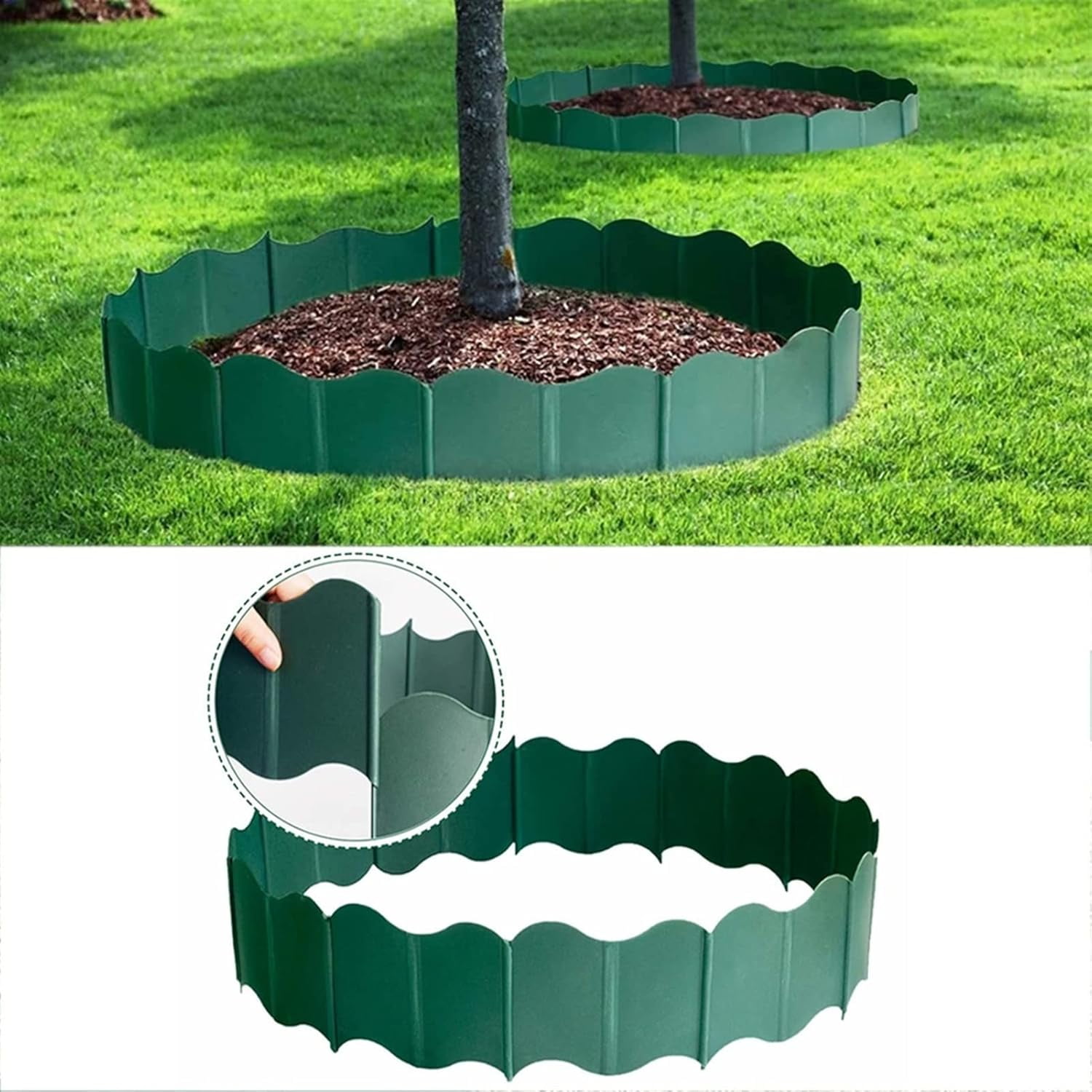 Garden Edging Fence, Flexible Interlocking Edging, DIY Decorative ...
