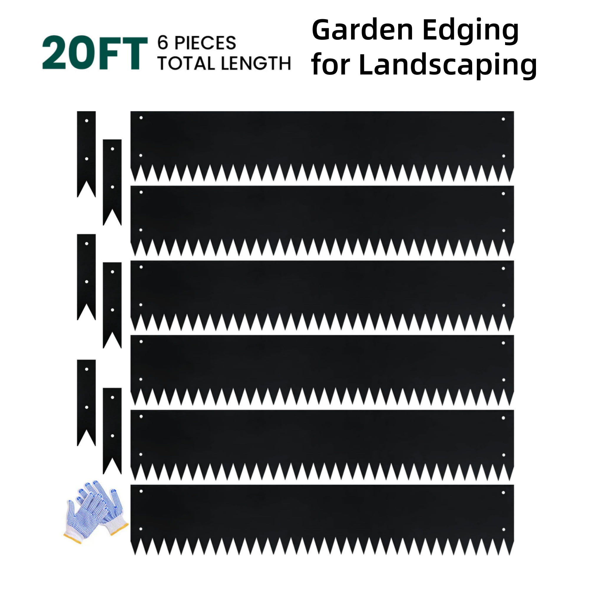 Garden Edging for Landscaping Metal Corten Steel DIY Divider Flower Bed ...