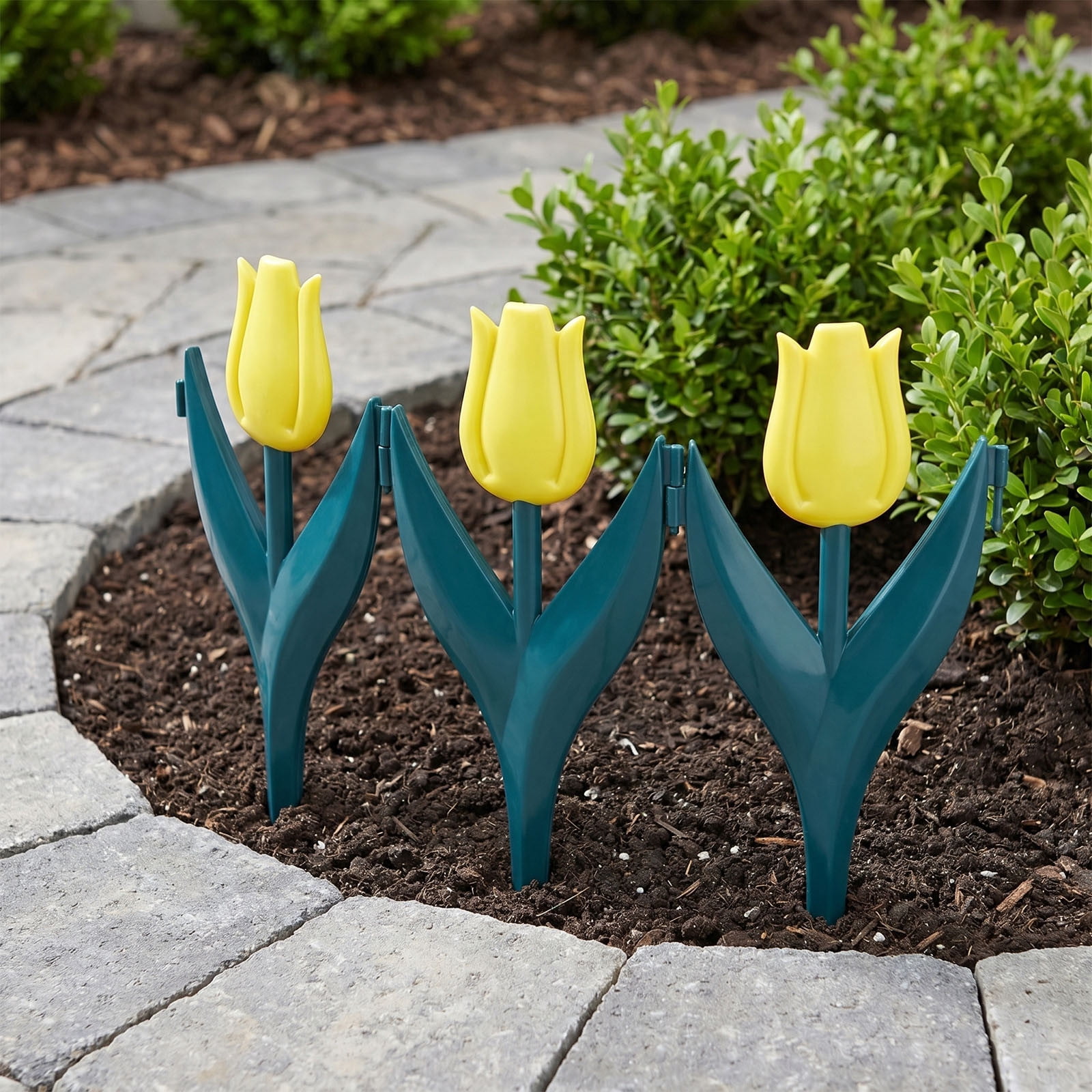 Garden Edging, Tulip-Style Garden Fence, Plastic Flower Bed Border For ...