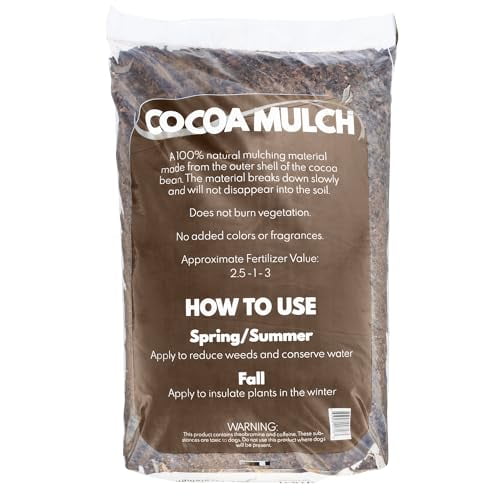 Garden Elements 100% Natural Cocoa Bean Shell Mulch for Gardens, Flower ...