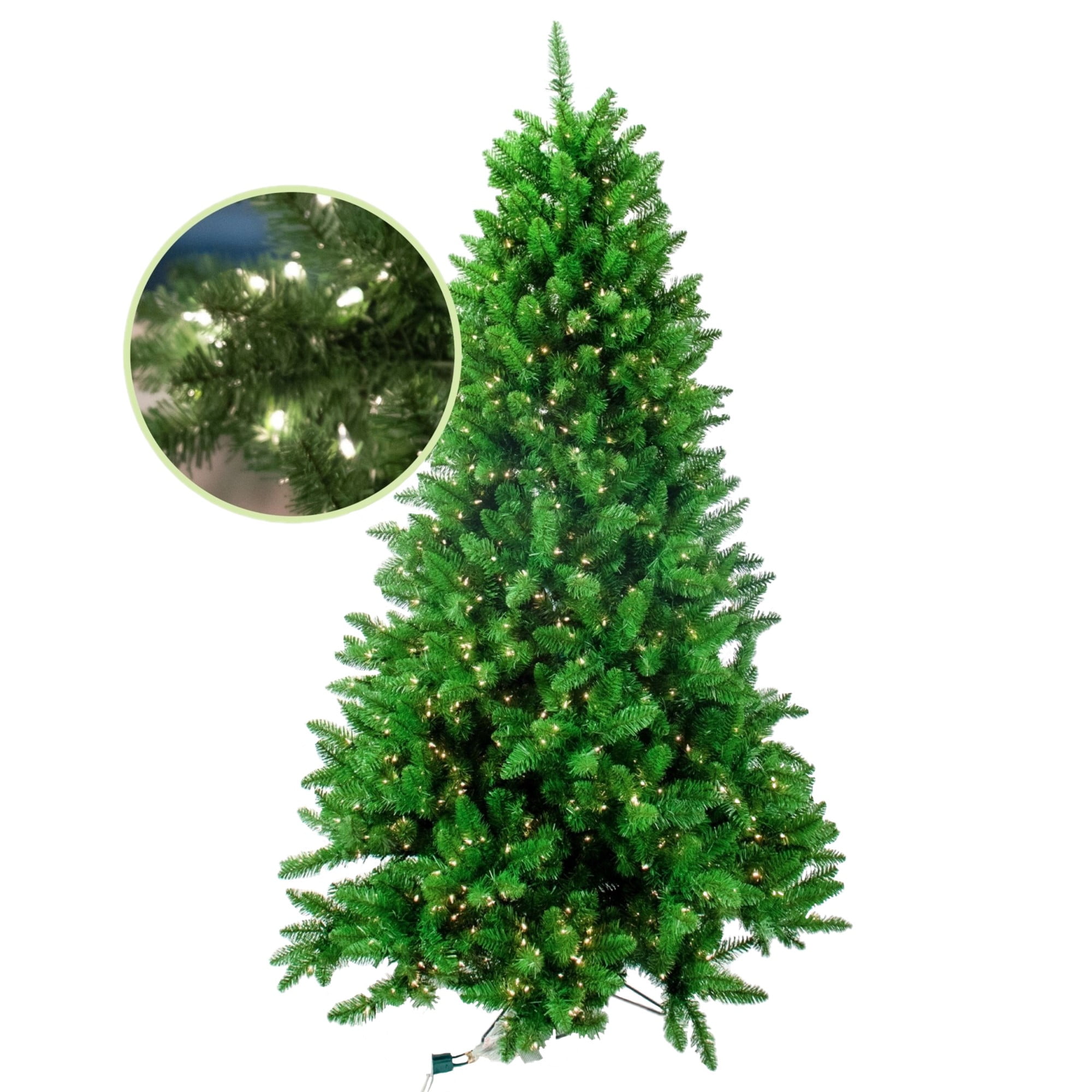 Garden Elements Artificial Pre-Lit Pennsylvania Spruce Christmas Tree ...