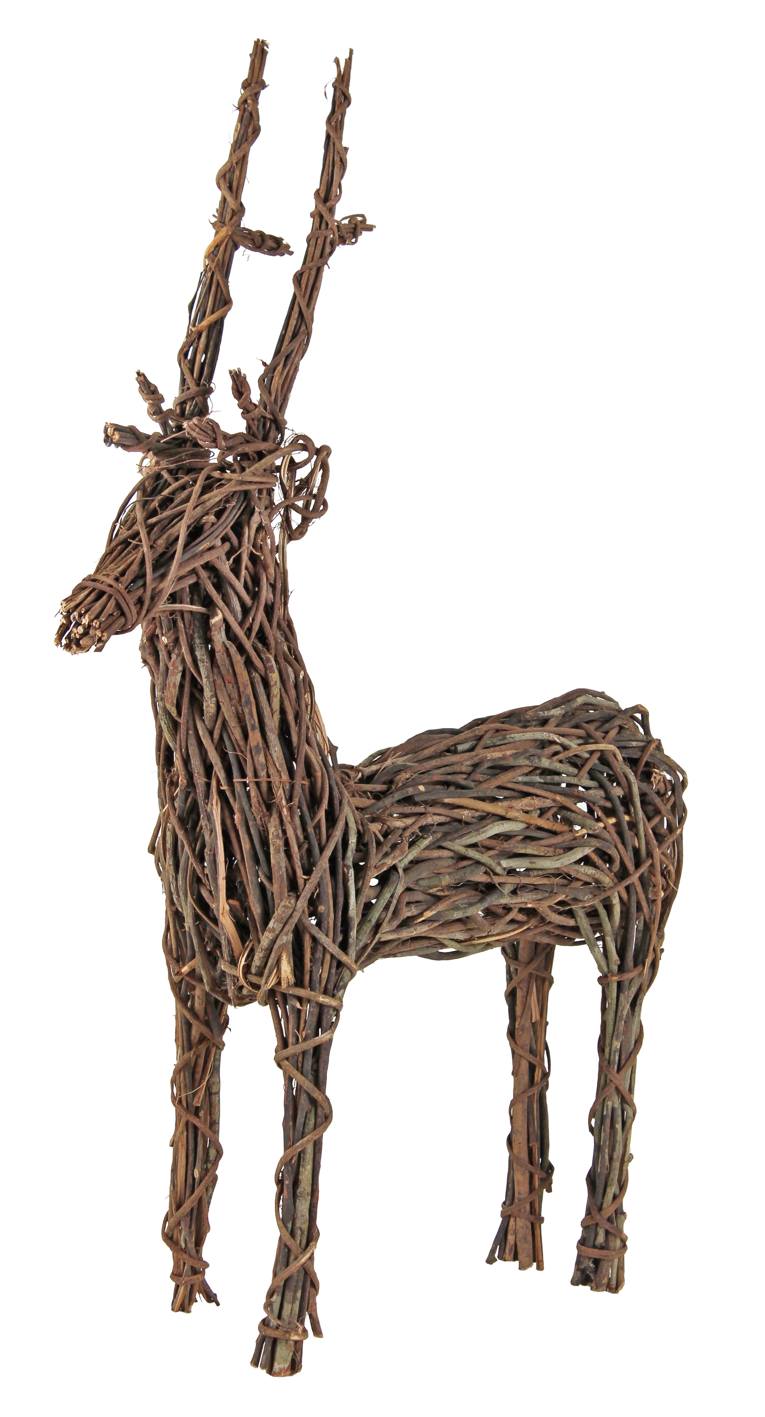 Garden Elements Grapevine Standing Deer Yard Decor, Outdoor Christmas ...