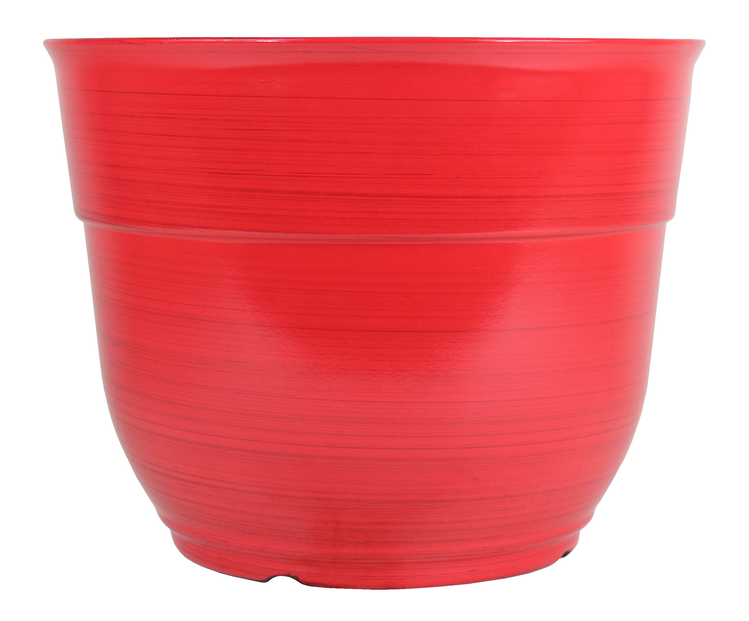 "Garden Elements Indoor/Outdoor Large Plastic Planter, Bright Red, 15 ...