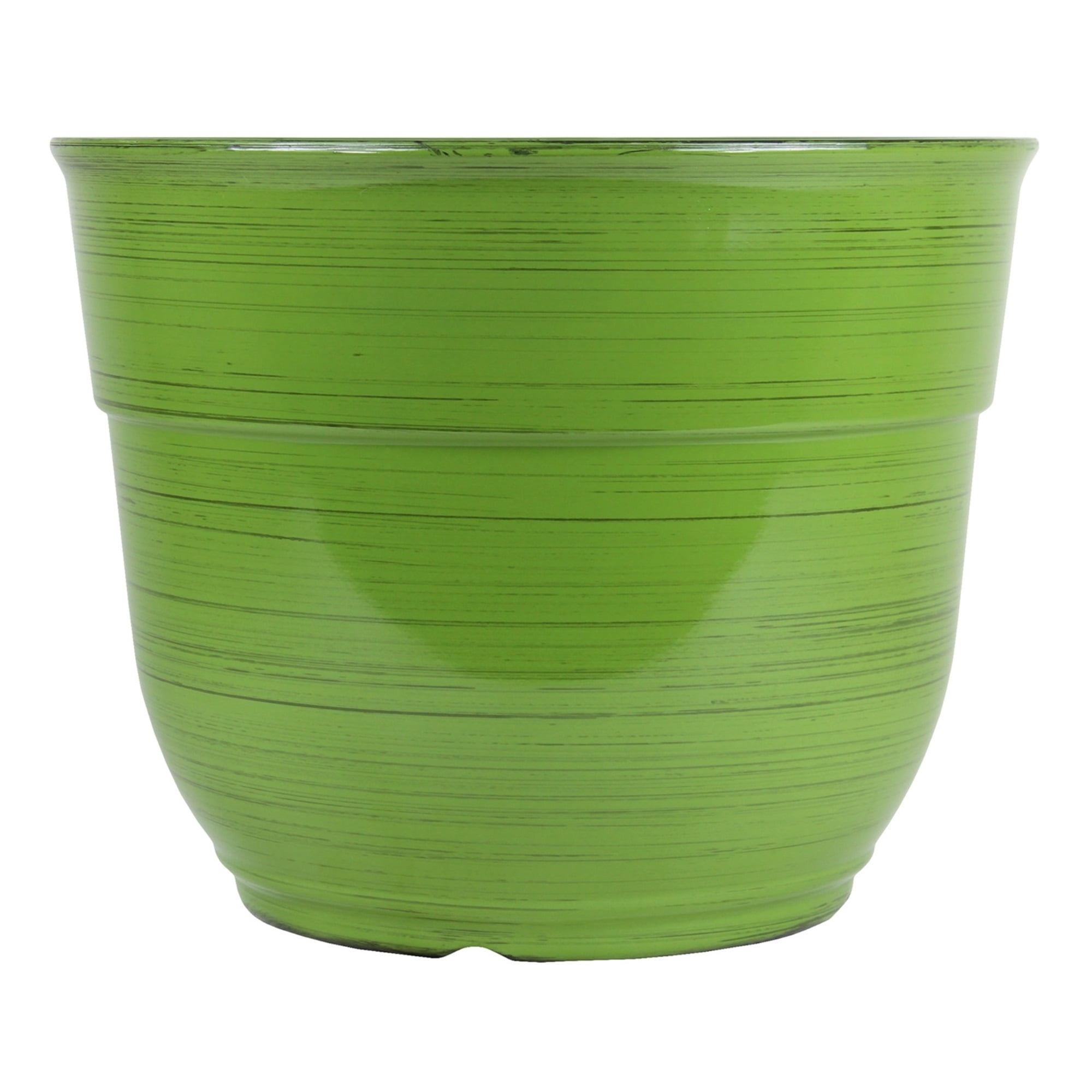 Garden Elements Indoor/Outdoor Glazed Plastic Planter, Large, Dark ...