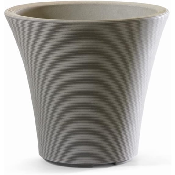 Garden Elements Indoor/Outdoor Plastic Pamploma Round Planter, Sand 16 ...