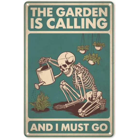Garden Escape Tin Sign 8X12IN Floral Quote Metal Art for Greenhouse ...