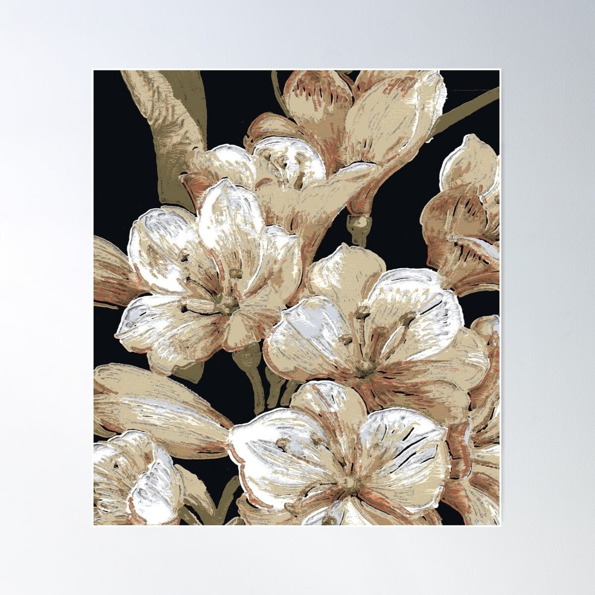 Garden Excerpt #115 Poster Wall Art, Modern Wall Decor For Living Room ...