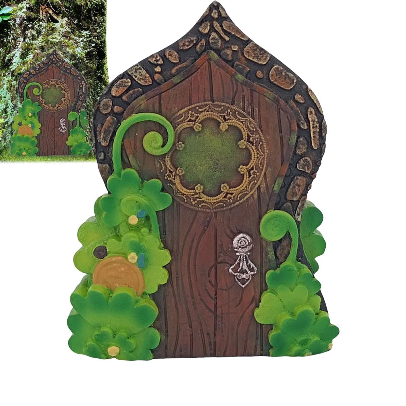 Garden Fairy Door - Fairy Doors for Trees Outdoor | 4.7 Inch Resin ...