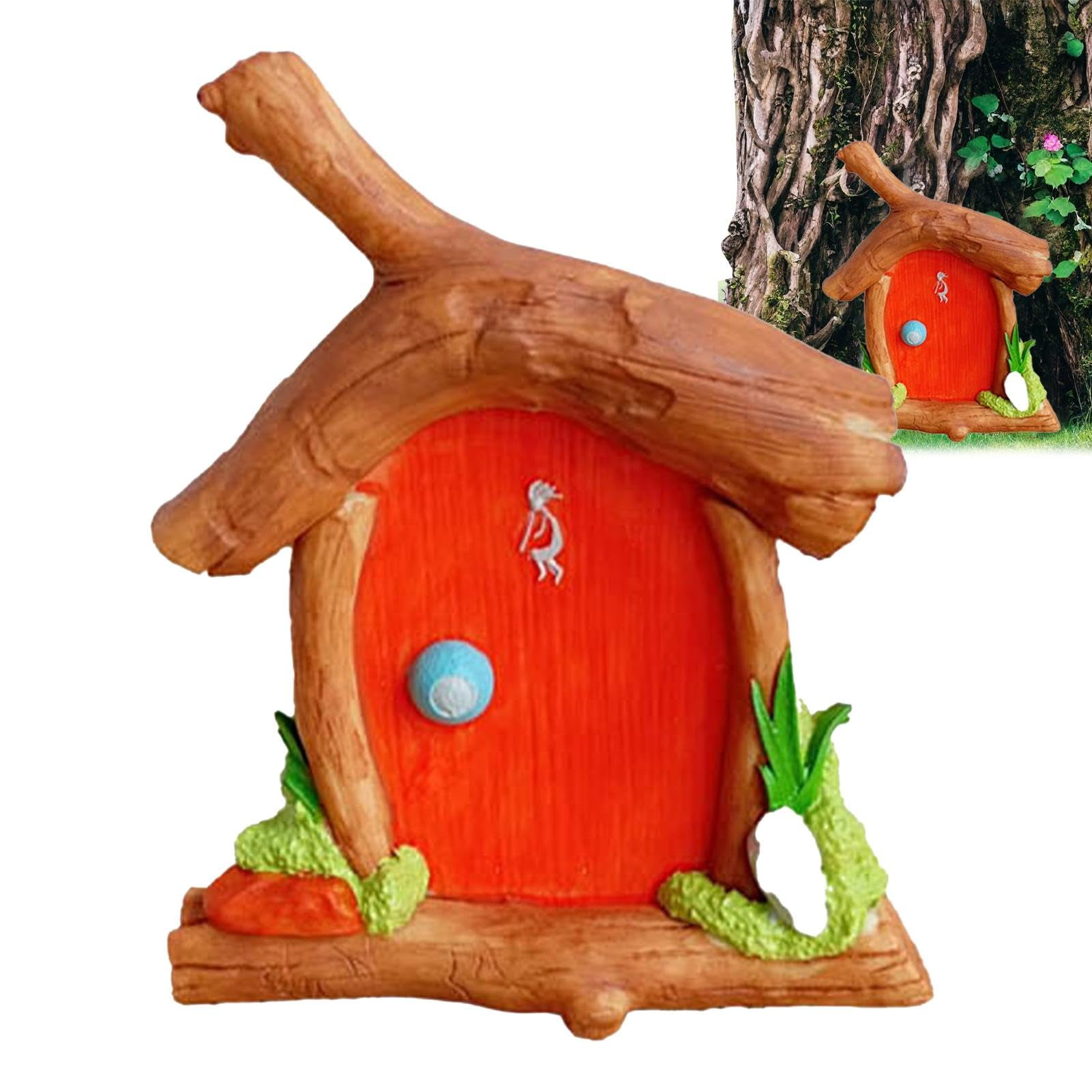 Garden Fairy Door - Fairy Doors for Trees Outdoor | 4.7 Inch Resin ...