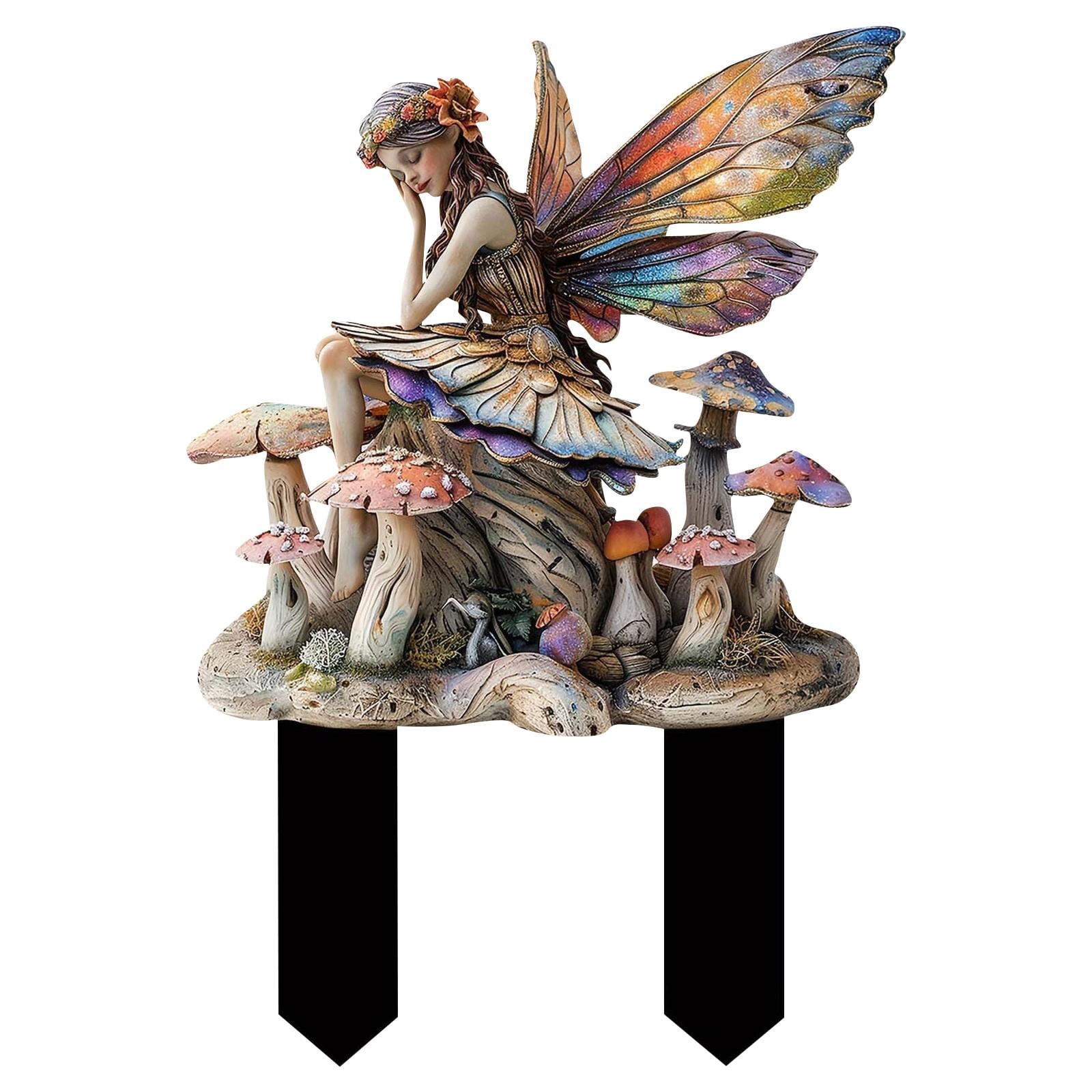 Garden Fairy Statue Garden Fairy Flowerpot Decorative Statue Girl ...
