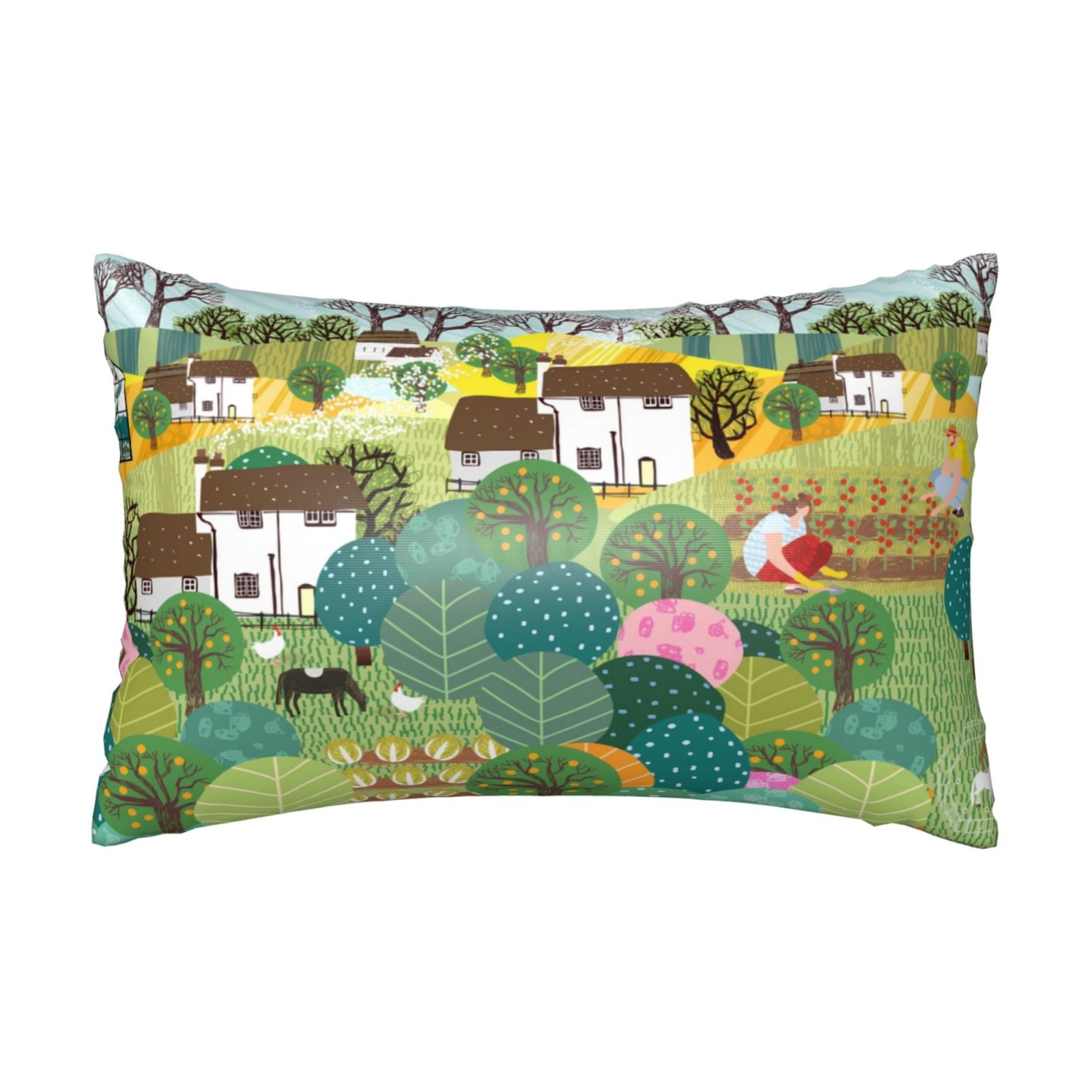 Garden Farm Silk Pillow Case for Hair And Skin Queen (No Pillow ...