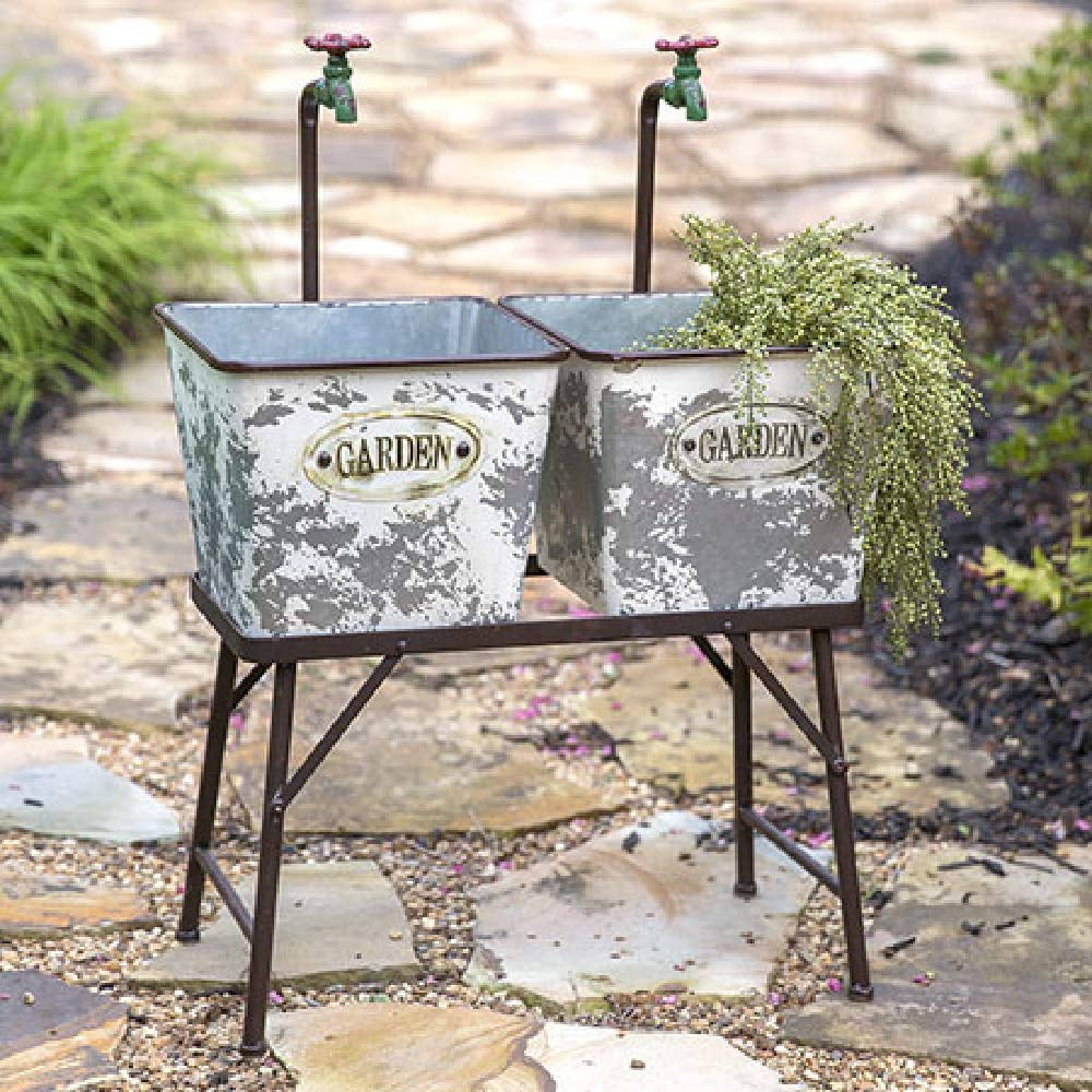 CTW Home Collection Garden Faucet Flower Bins with Stand - Walmart.com