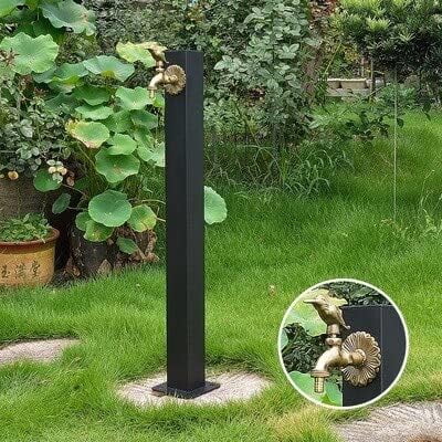 Garden Faucet Stainless Steel Outdoor Faucet Black Outdoor Stand Faucet ...