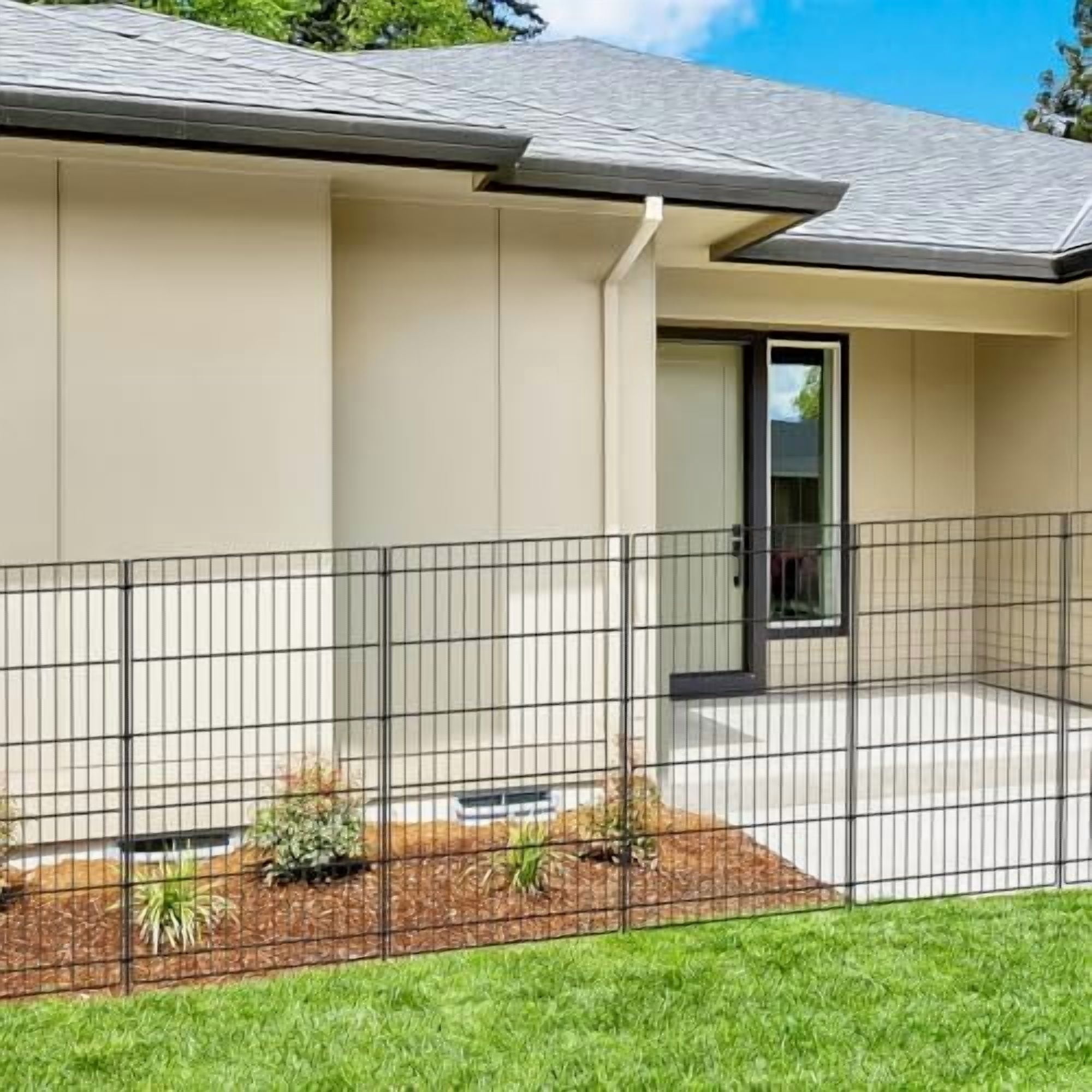 Garden Fence 6 Panels 11.8ft (L)×30in (H) Decorative Garden Fences with ...