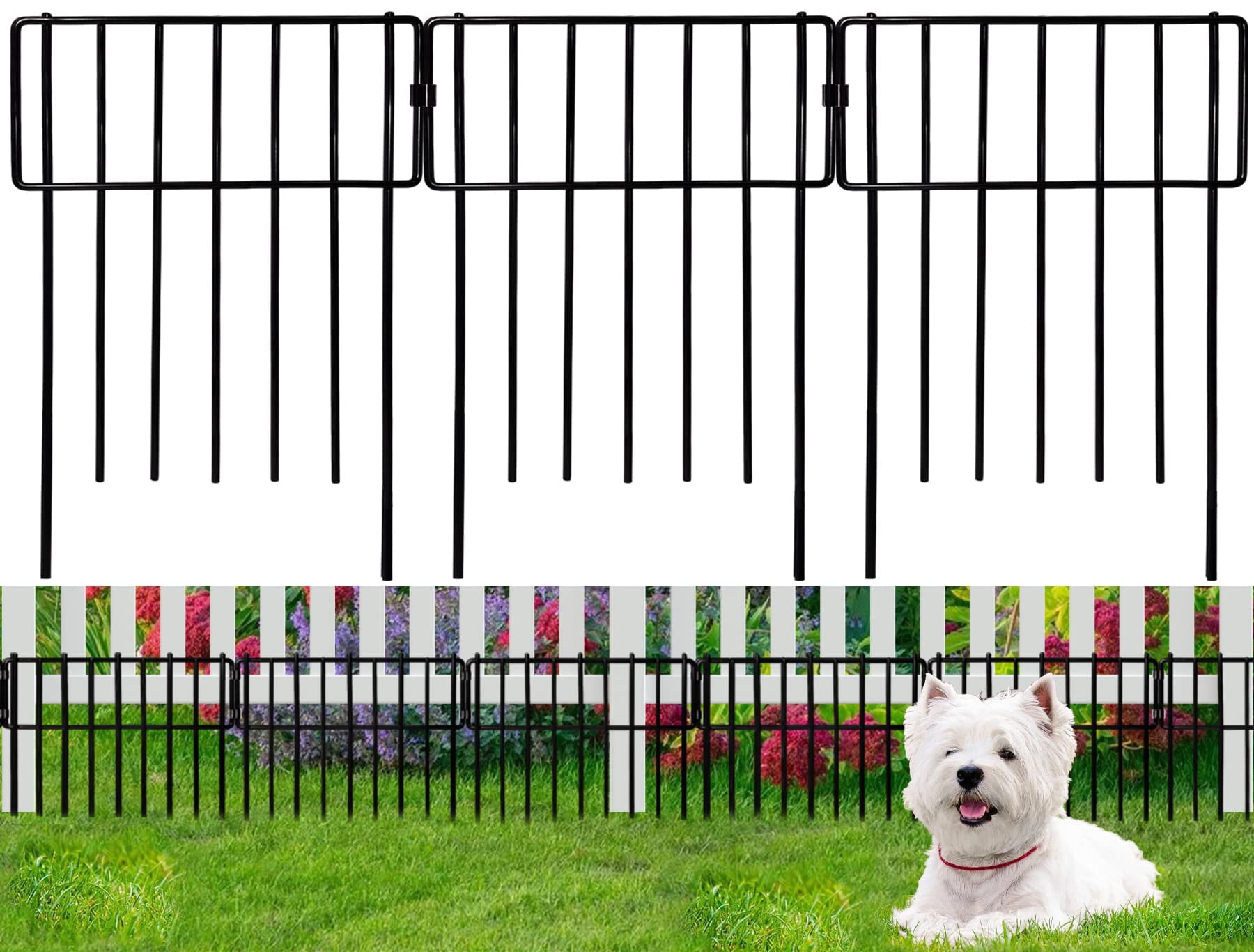 Garden Fence Animal Barrier Fence 10Pack, 17inx10ft No Dig Fence for ...