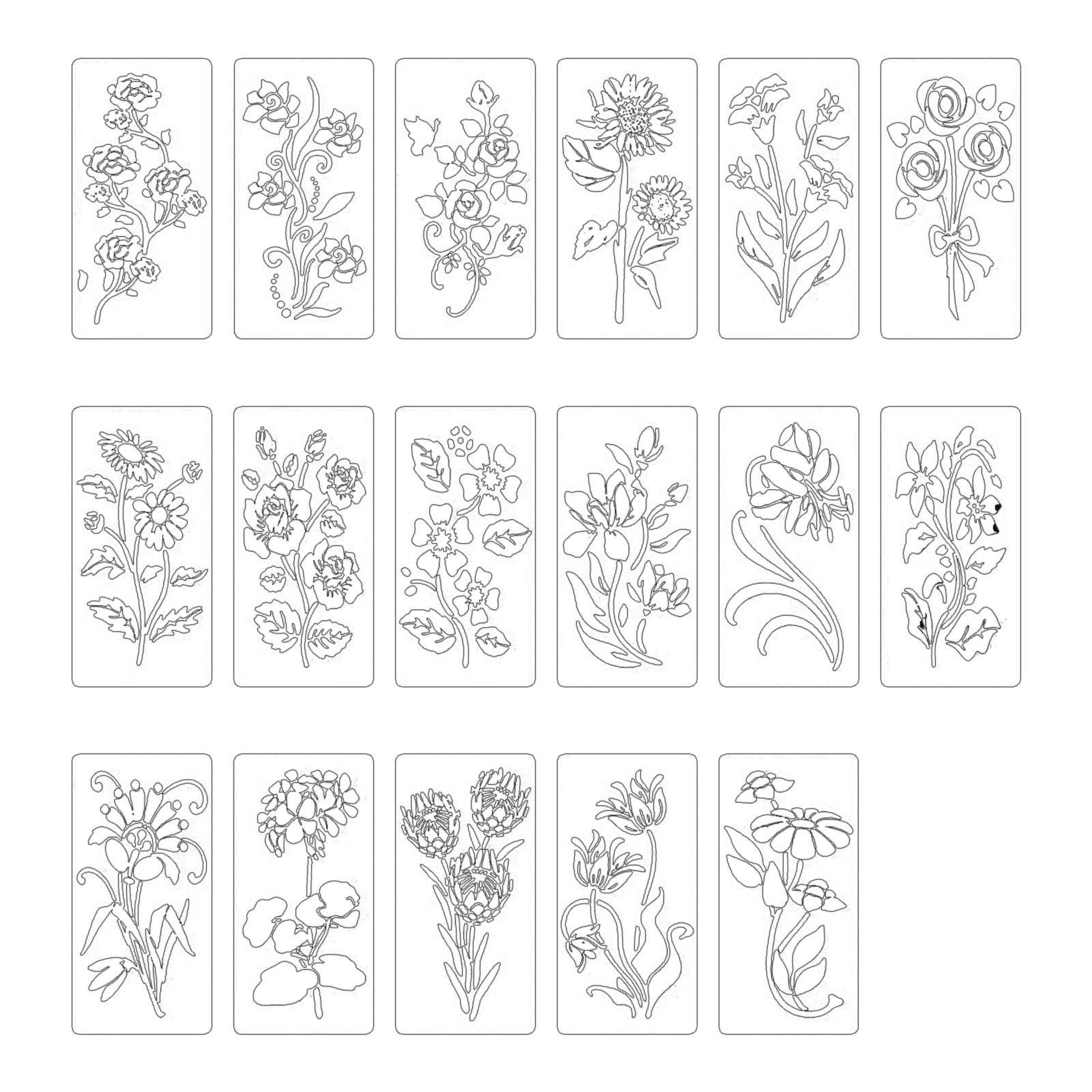 Garden Fence Large Flower Stencils DIY Decoration 2024 New Giant Reusable Floral Stencil For ...