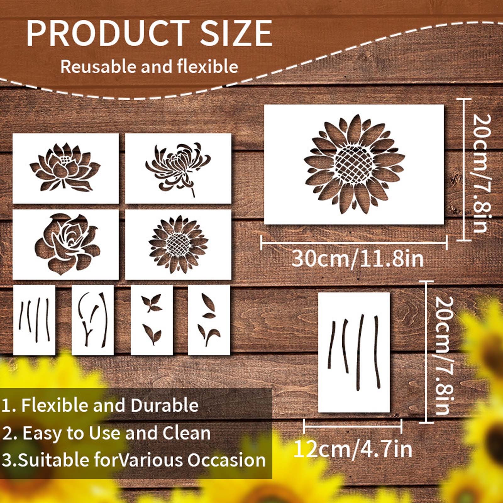 Garden Fence Large Flower Stencils DIY Decoration Wall Stencil Garden ...