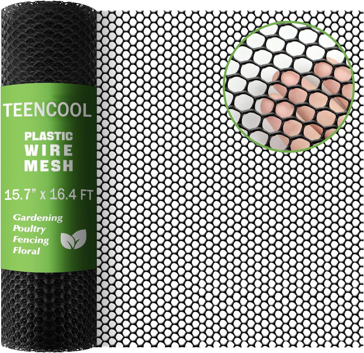 Garden Fence Mesh 15.7in x 16.7FT Plastic Chicken Wire Fence Mesh ...