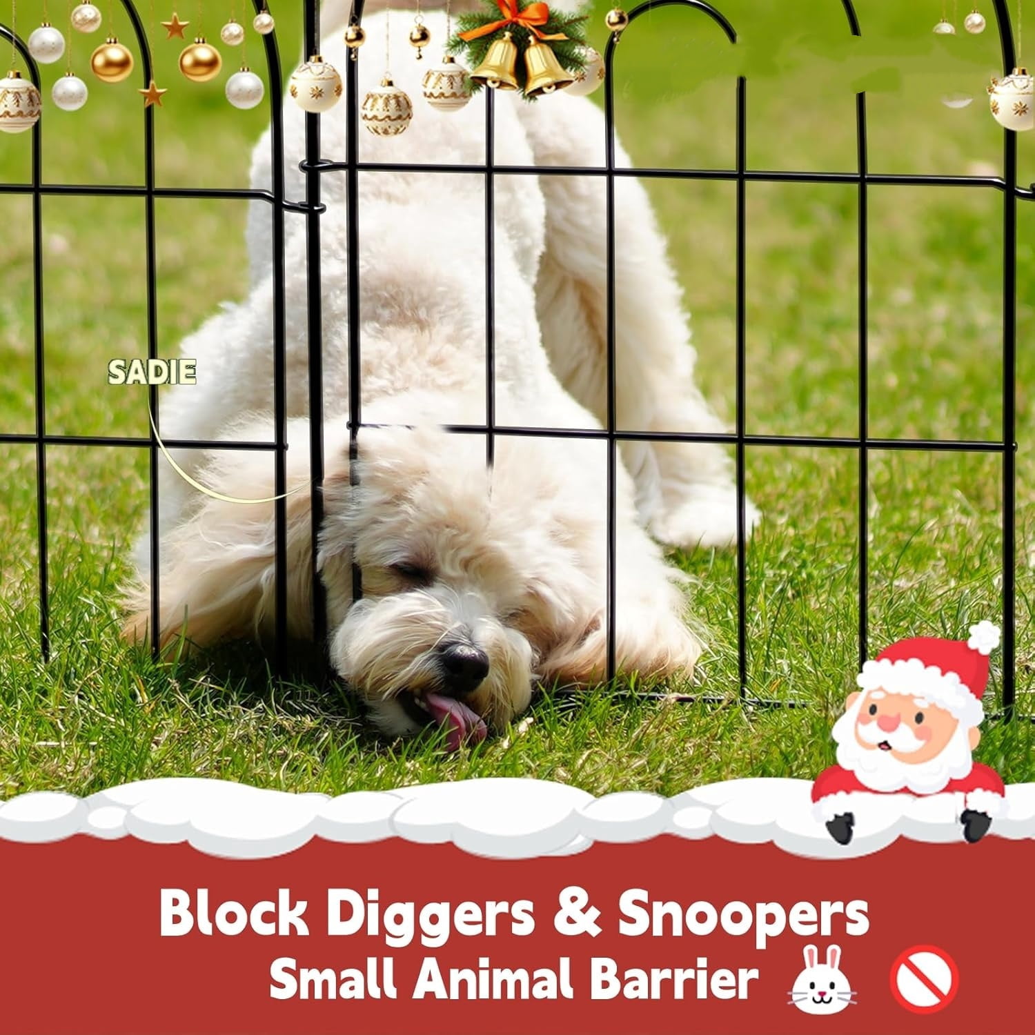 Garden Fence Panels, 17 in (High) x 20 ft (Long) Flower Bed Fencing for ...