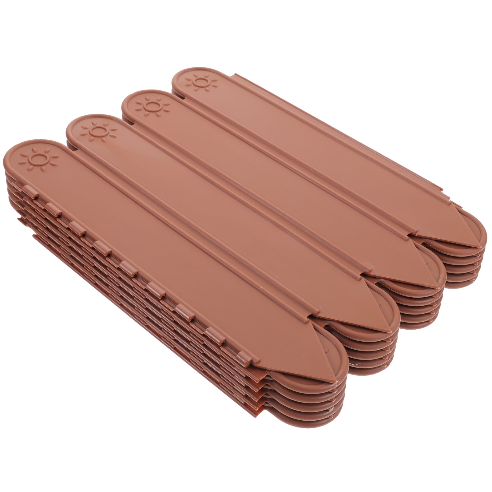 Garden Fence Post Extensions Lawn Edging Borders Flower Pot Brown ...