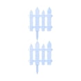 Garden Fence with 2 Pieces Fence Insert White Plastic Fence Garden ...