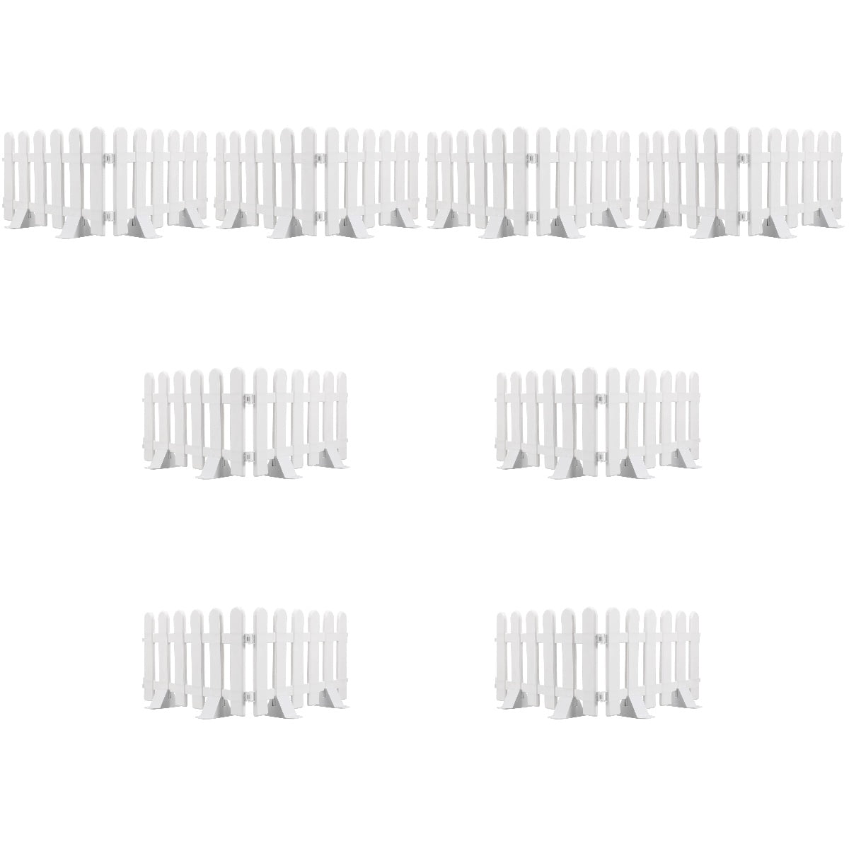 Garden Fences,16 Pcs Plastic Fence Courtyard Indoor Garden Fence Garden ...