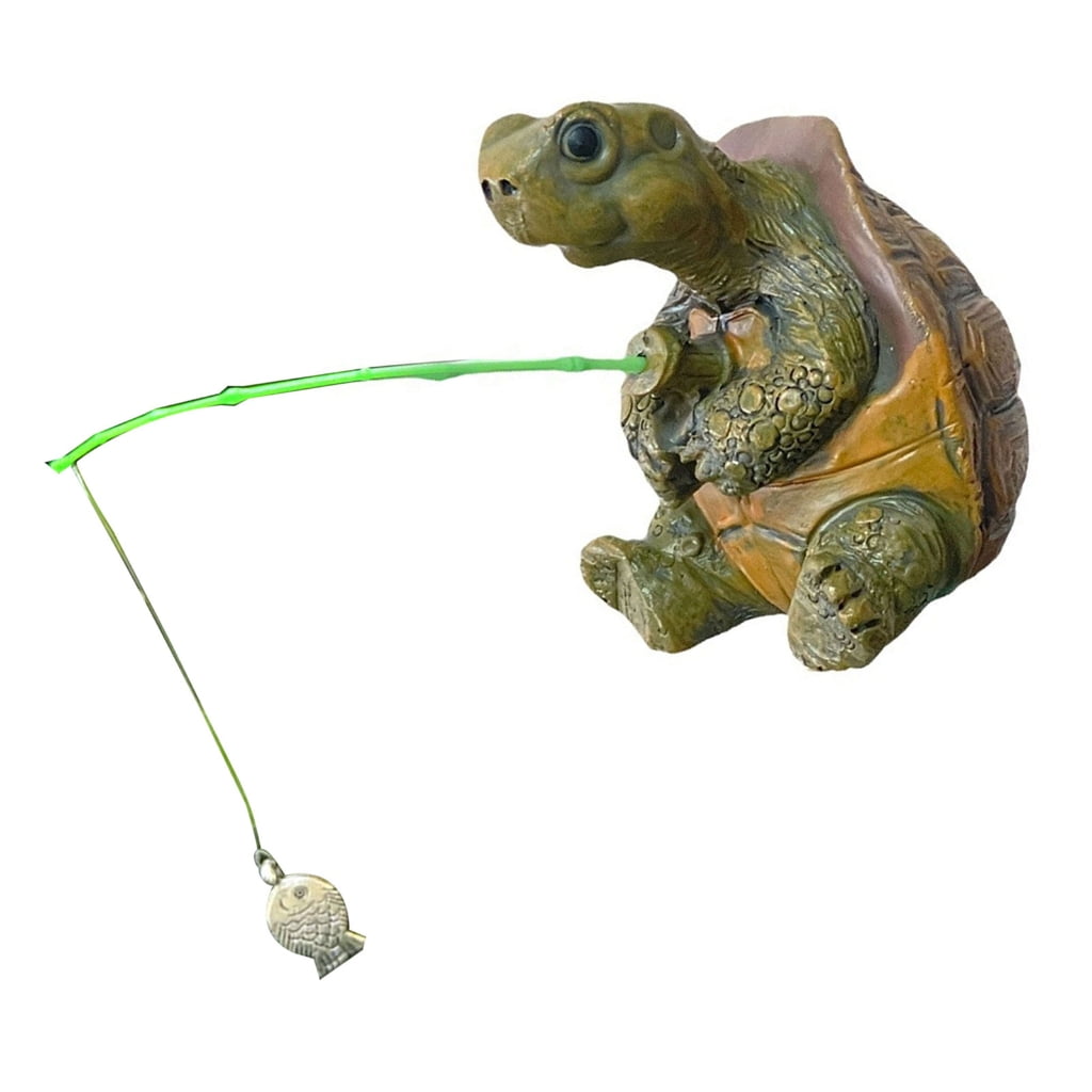 Garden Fishing Turtles Statues Resin Figurines Garden Decors ...