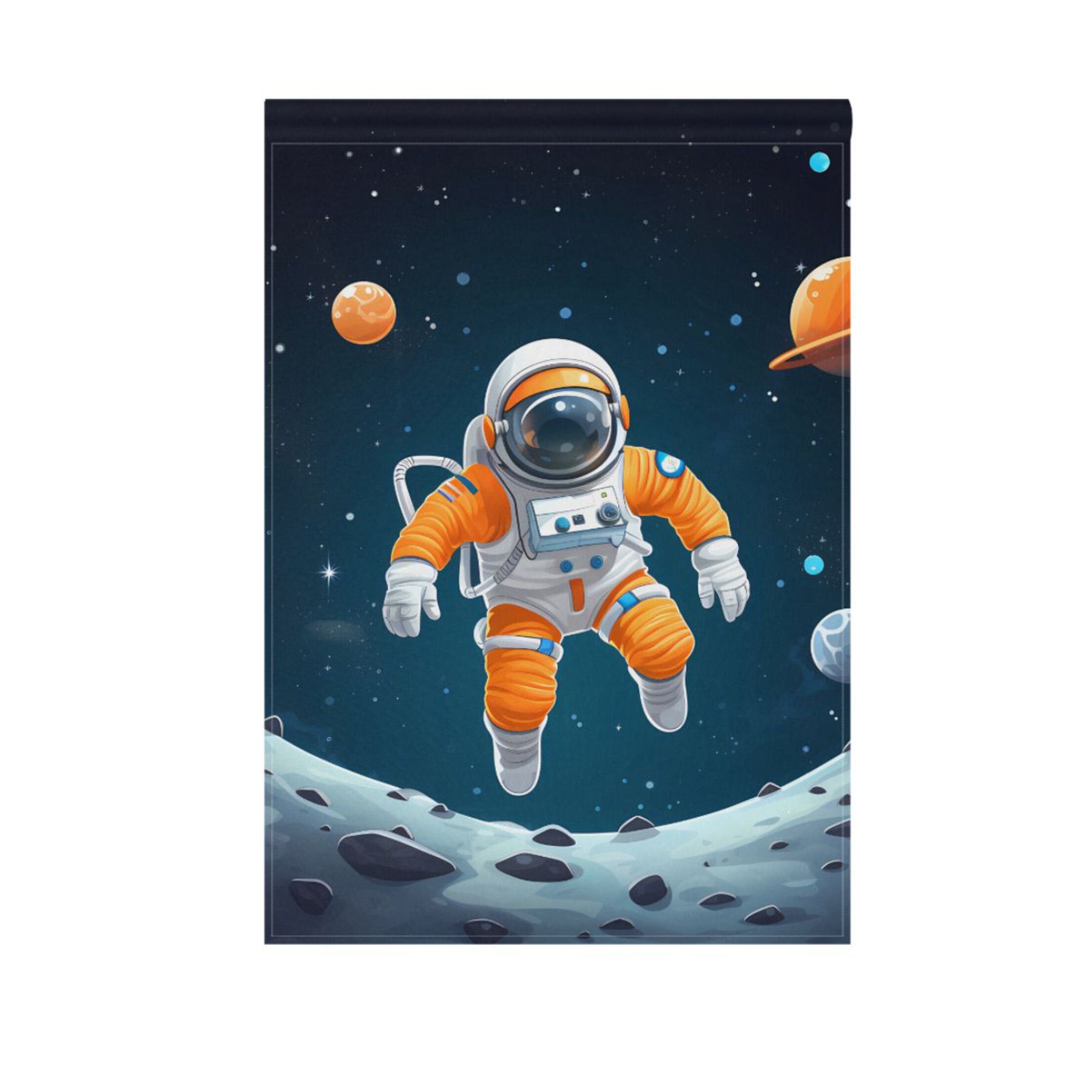 Garden Flag 12"x18" Astronaut on Moon Double-Sided Yard Flags for Outside Outdoor All Seasonal ...