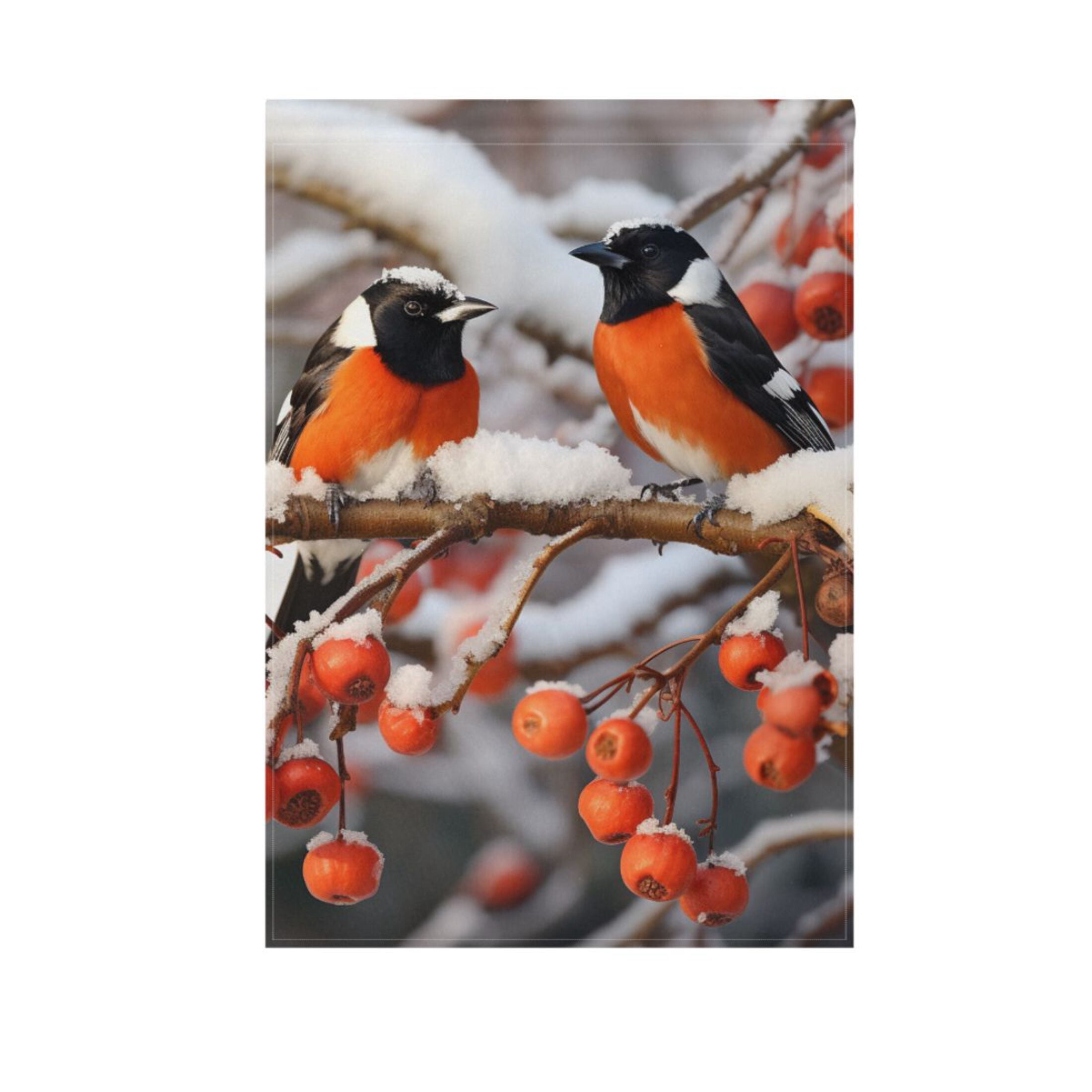 Garden Flag 12"x18" Couple Birds with Berry Double-Sided Yard Flags for ...
