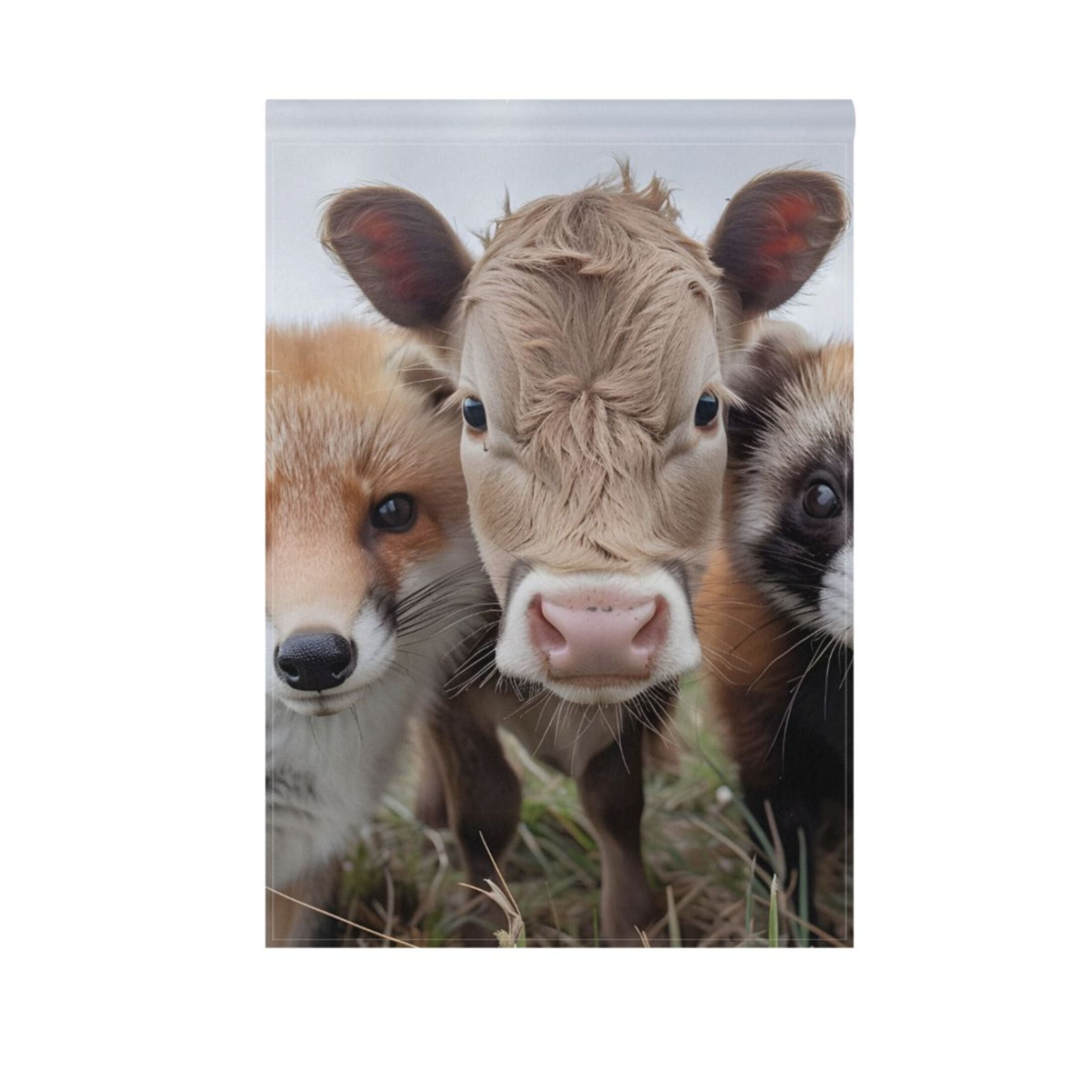 Garden Flag 12"x18" Cow Fox Ferret Double-Sided Yard Flags for Outside ...
