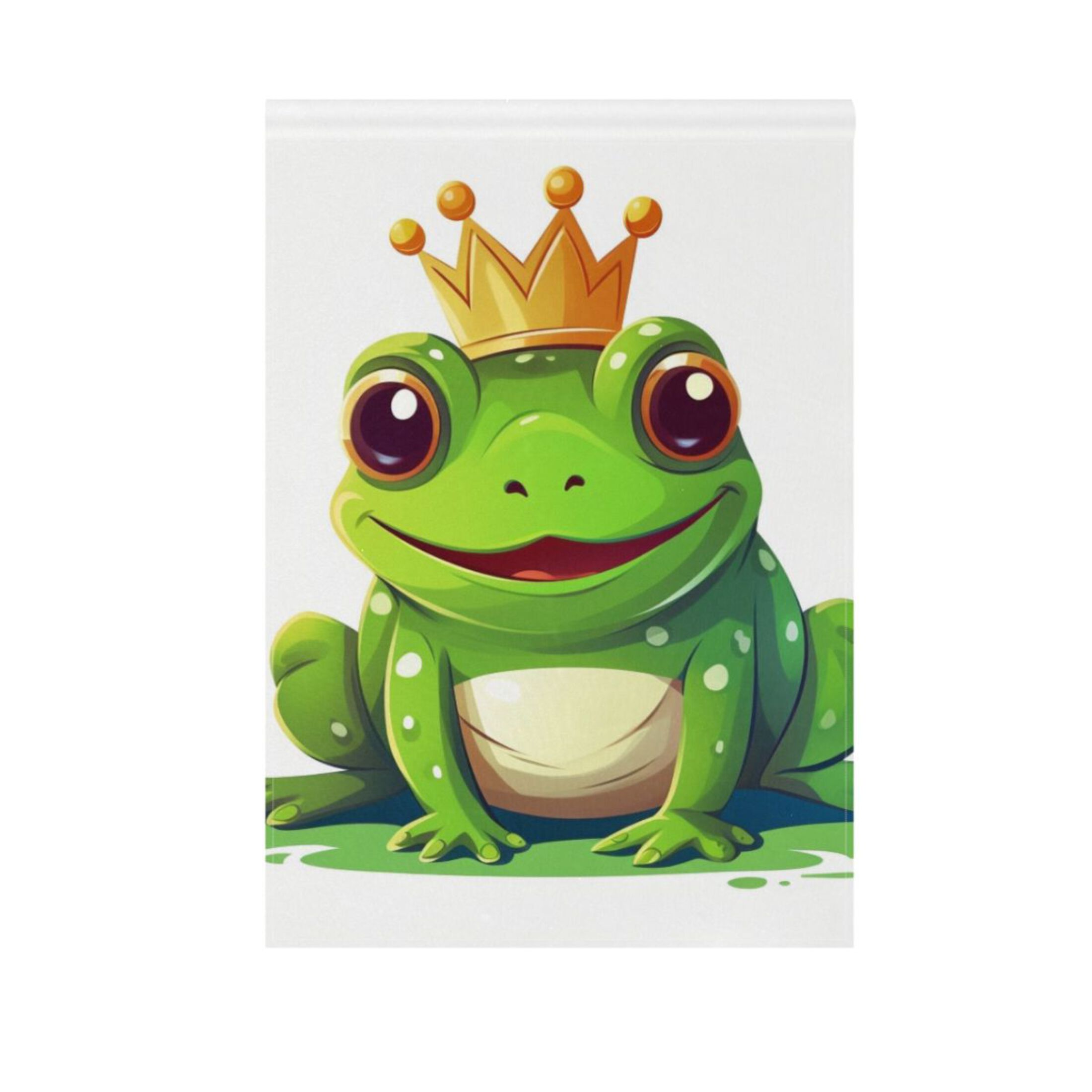 Garden Flag 12"x18" Cute Frog with Crown Double-Sided Yard Flags for ...