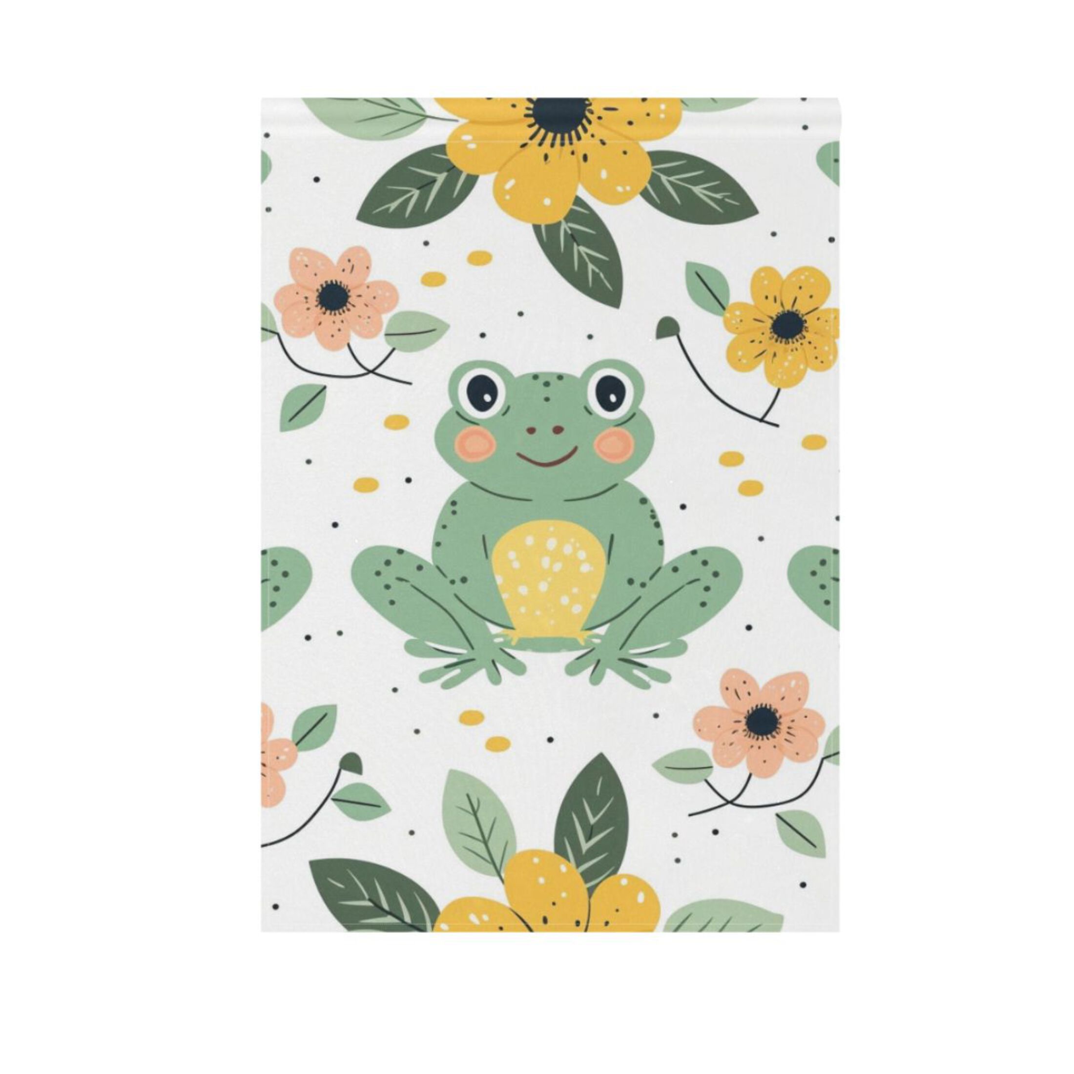 Garden Flag 12"x18" Cute Frogs with Flower Double-Sided Yard Flags for ...