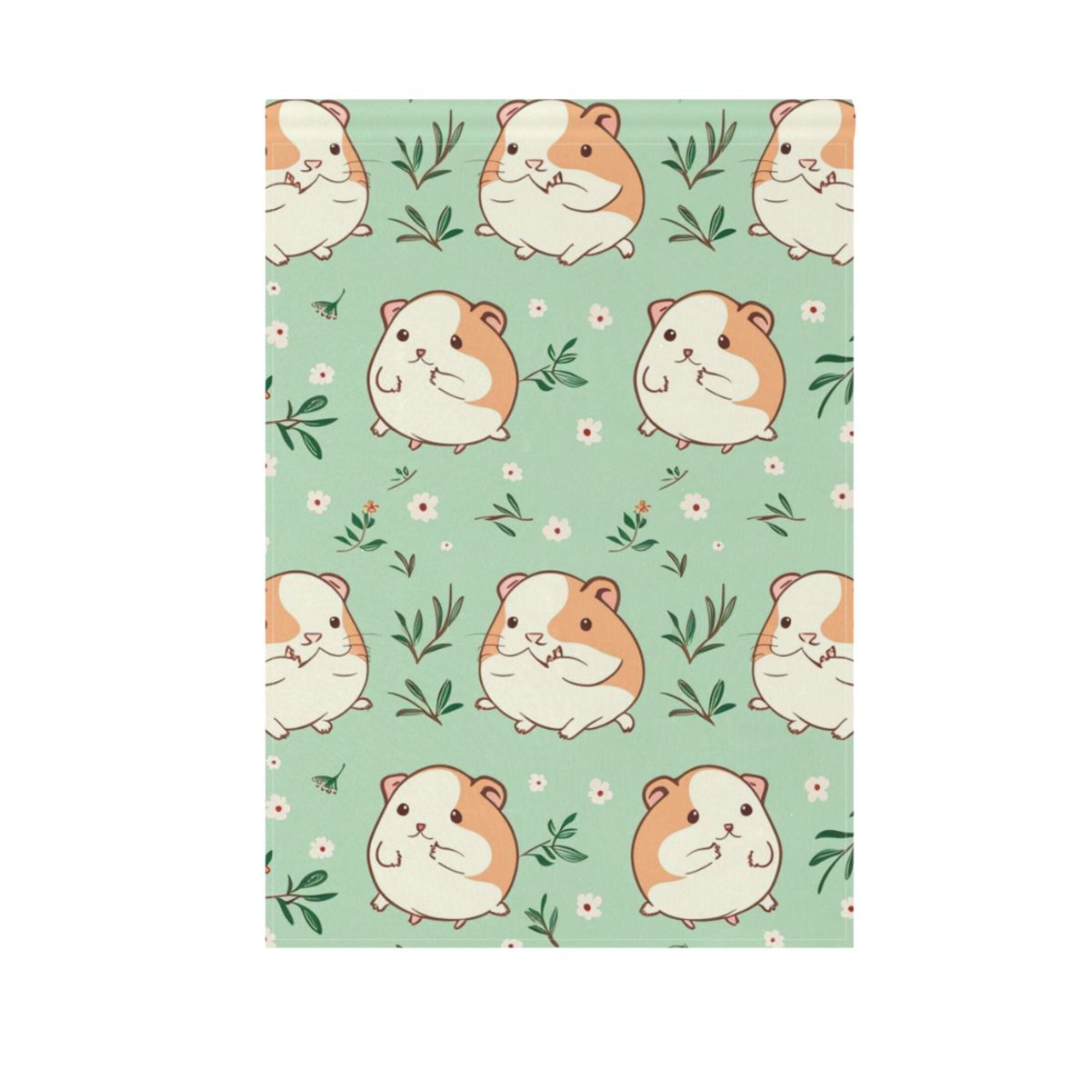 Garden Flag 12"x18" Cute Hamster and Leaf Double-Sided Yard Flags for ...