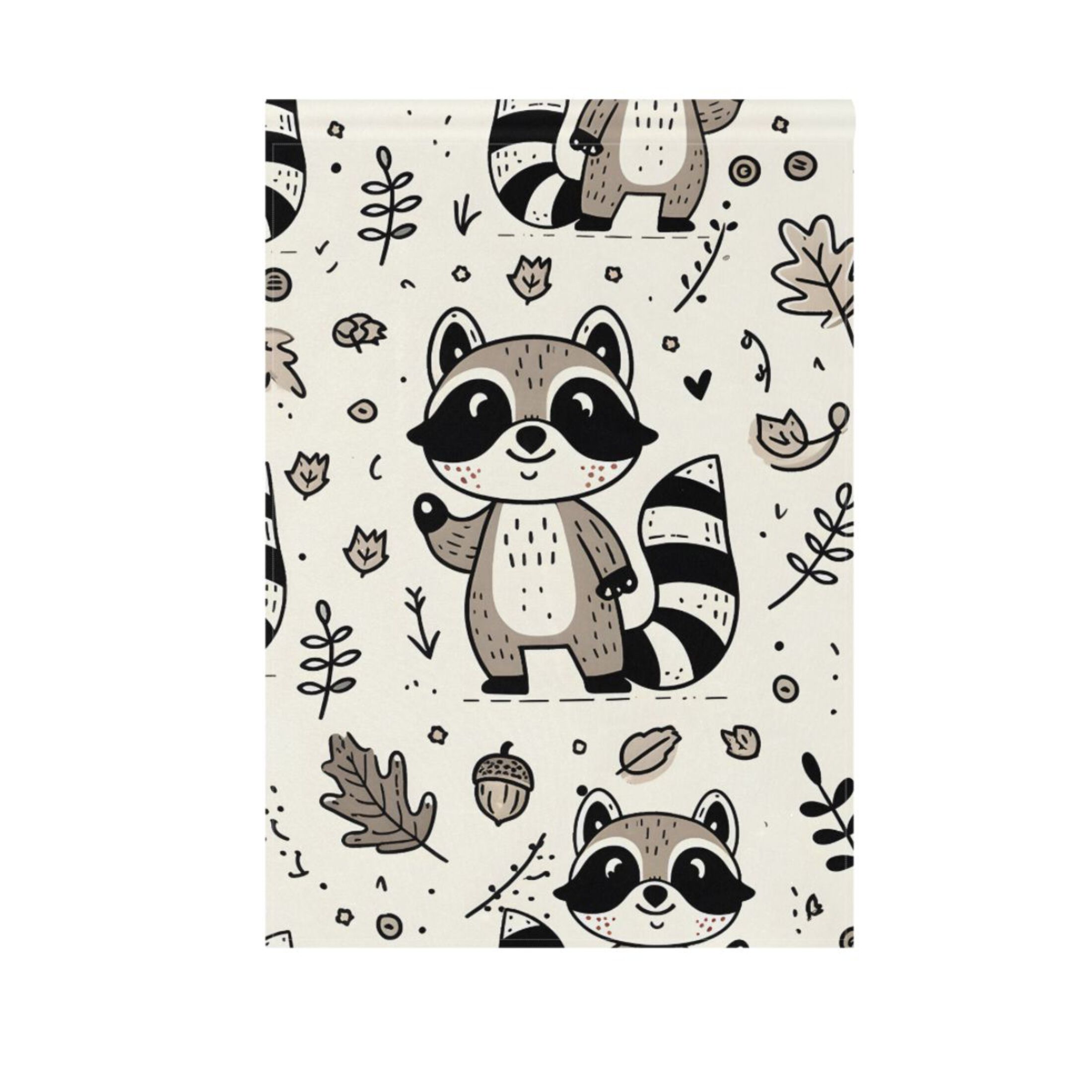 Garden Flag 12"x18" Cute Raccoon Leaf Double-Sided Yard Flags for ...