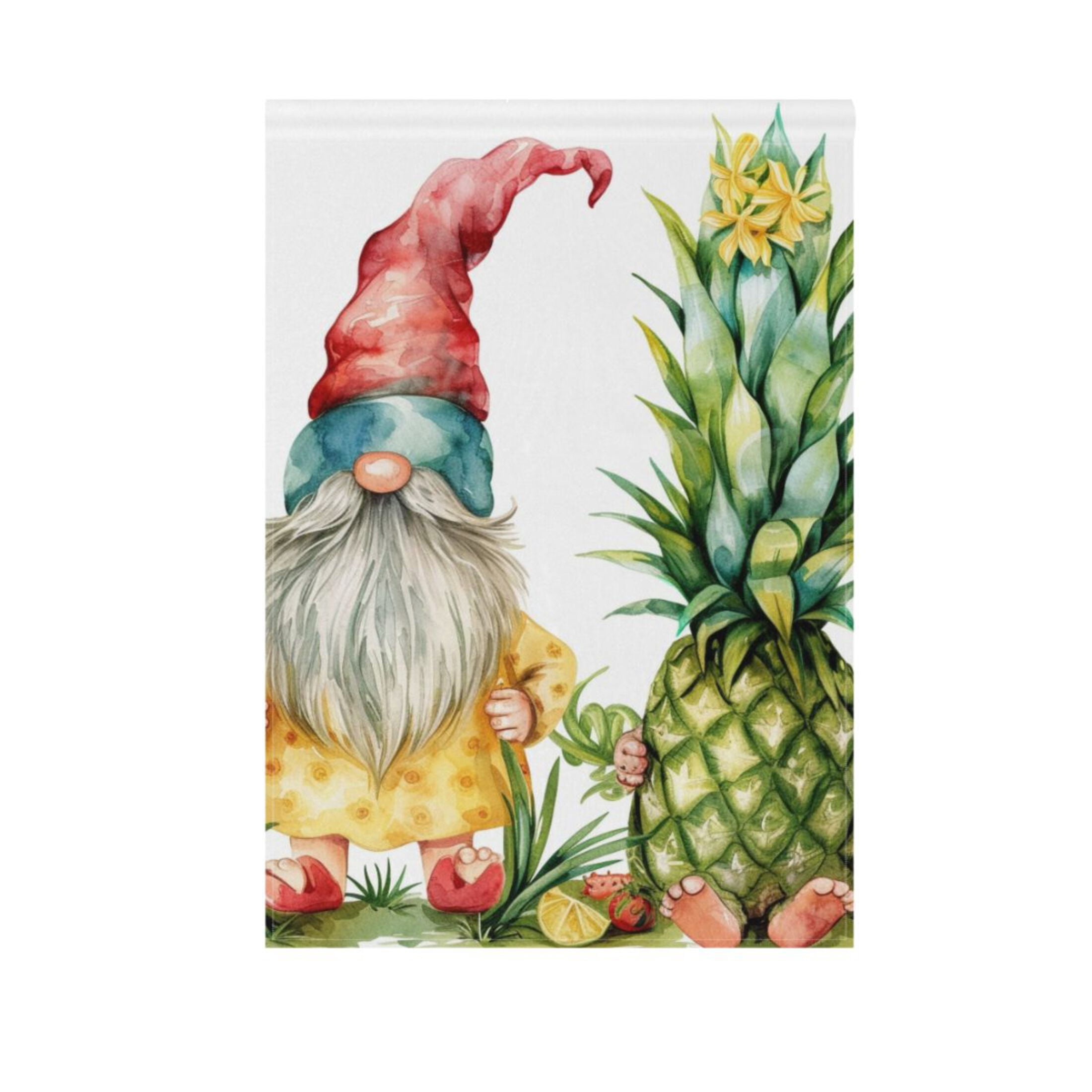 Garden Flag 12"x18" Dwarf and Pineapple Double-Sided Yard Flags for ...