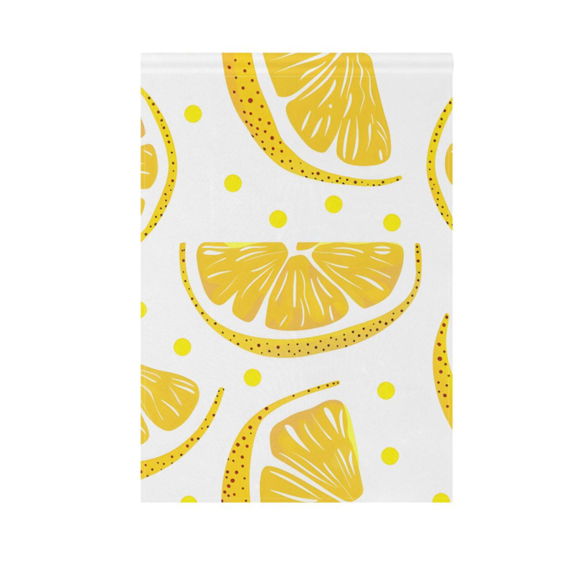 Garden Flag 12"x18" Lemon Slice and Polk Dot Double-Sided Yard Flags ...