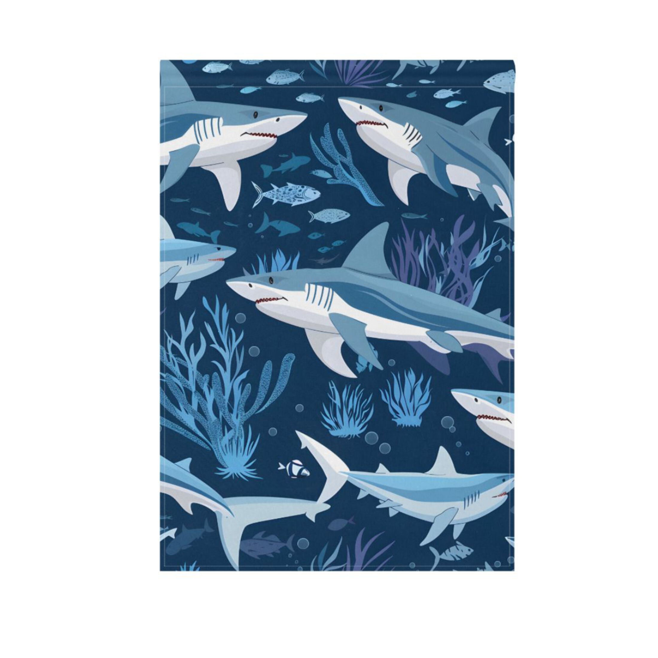 Garden Flag 12"x18" Sharks Coral Seaweed Double-Sided Yard Flags for ...