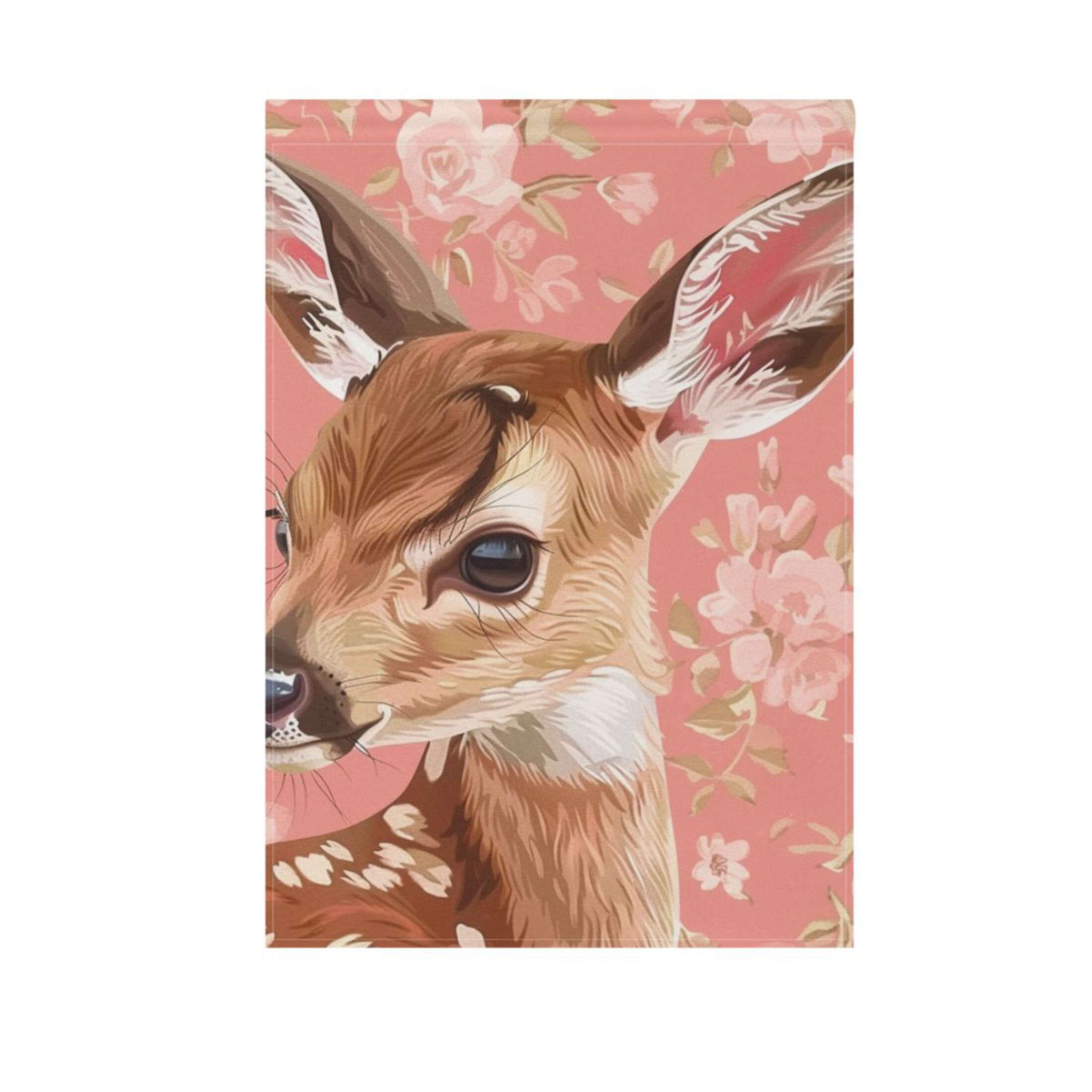 Garden Flag 12"x18" Sika Deer with Flowers Double-Sided Yard Flags for ...