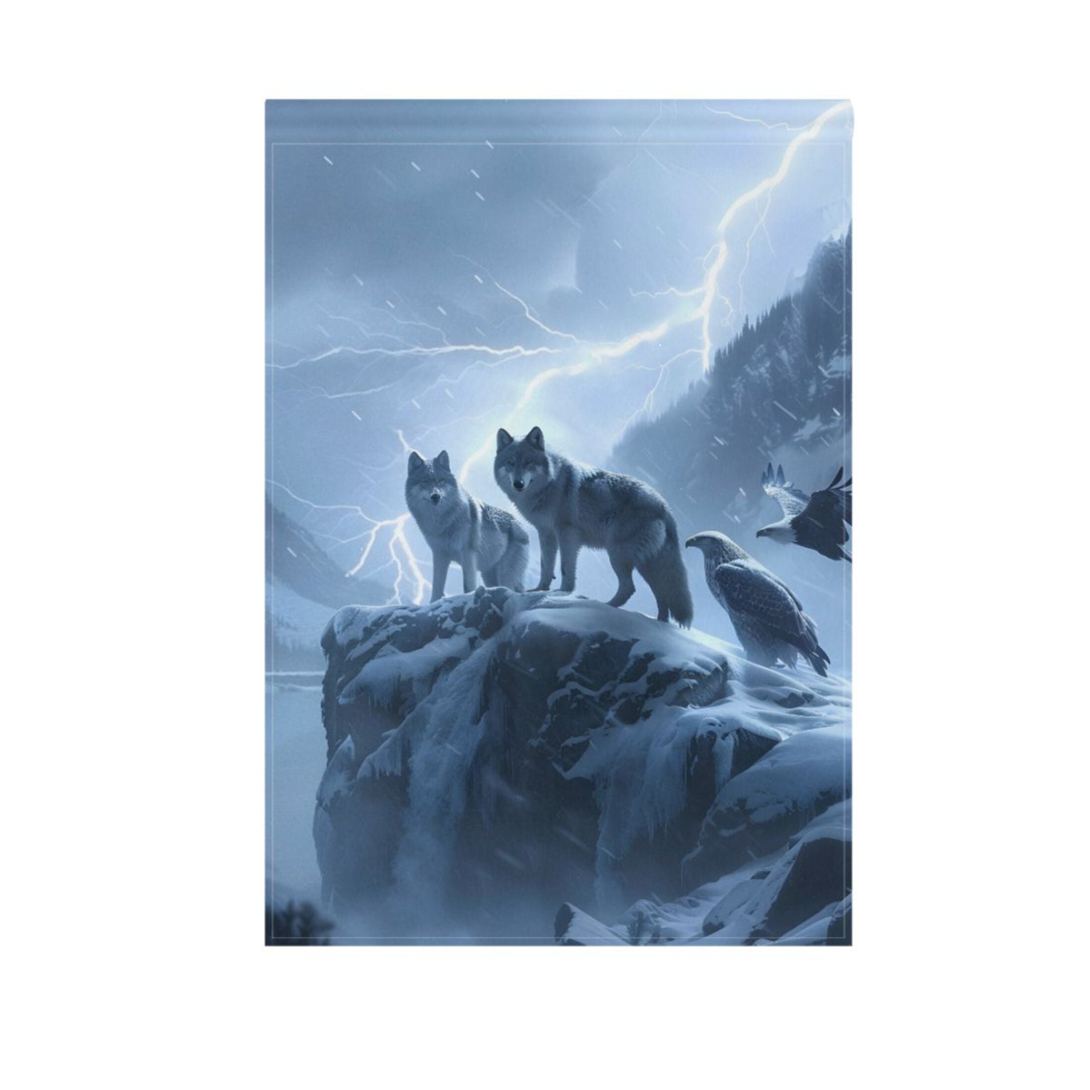Garden Flag 12"x18" Wolves and Eagle Double-Sided Yard Flags for ...