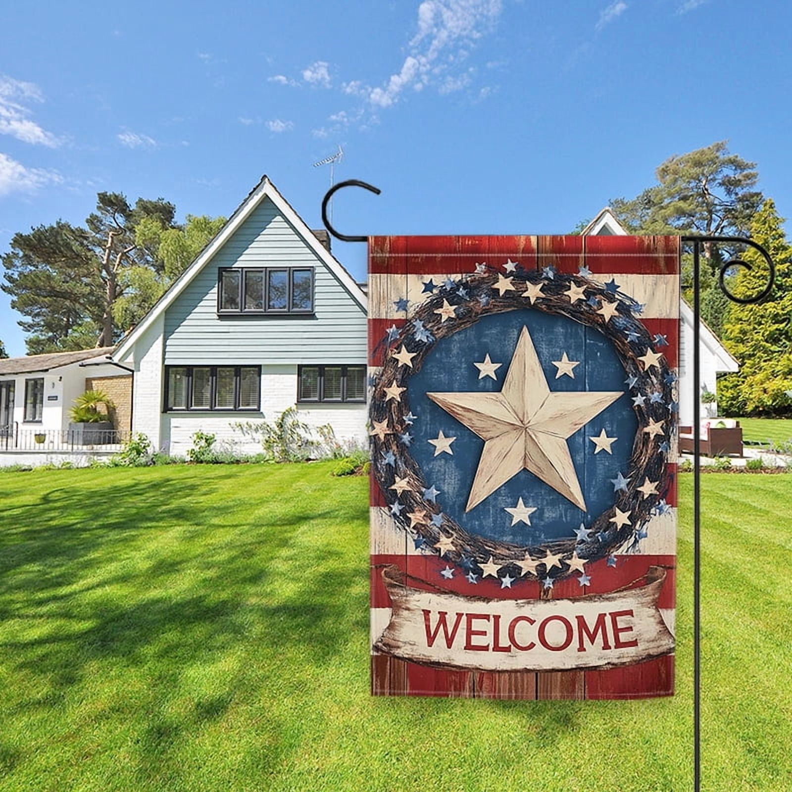 Garden Flag 12x18 Vertical Single Side - American Flag Design ...