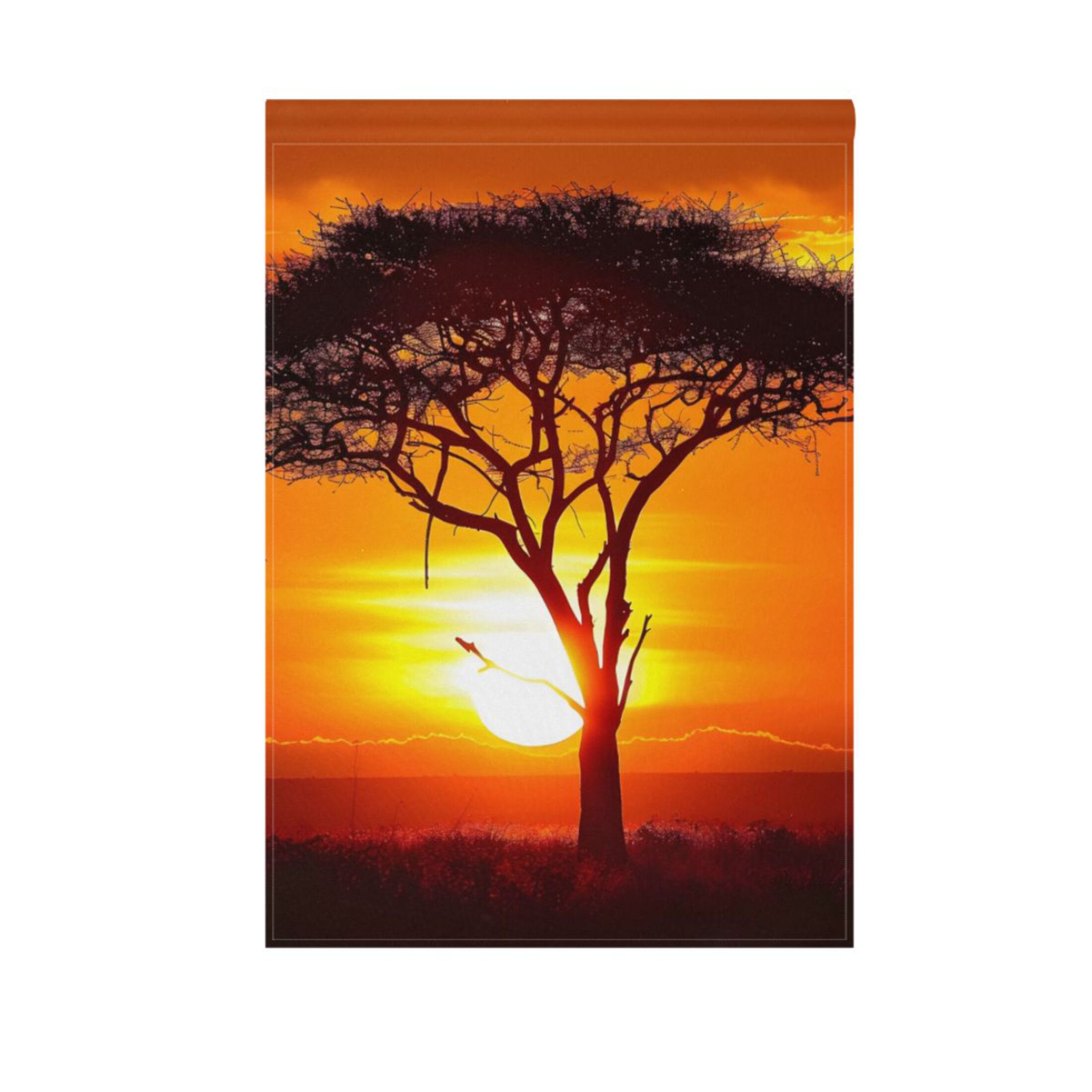 Garden Flag 28"x40" Acacia Tree and Sunset Double-Sided Yard Flags for ...
