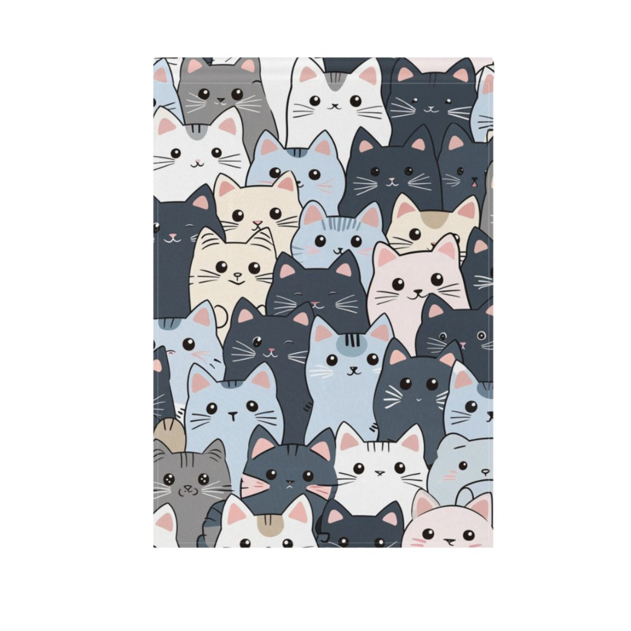 Garden Flag 28"x40" Cartoon Cats Face Double-Sided Yard Flags for ...