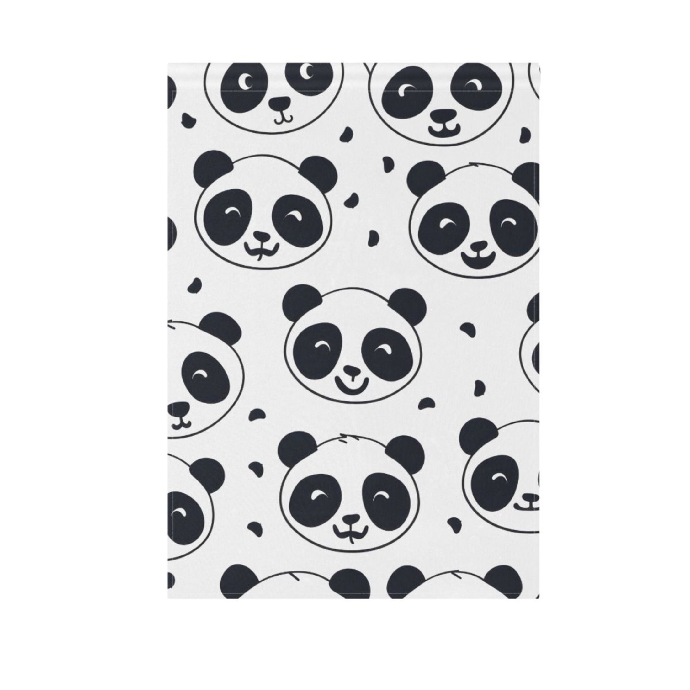 Garden Flag 28"x40" Cartoon Cute Pandas Face Double-Sided Yard Flags ...