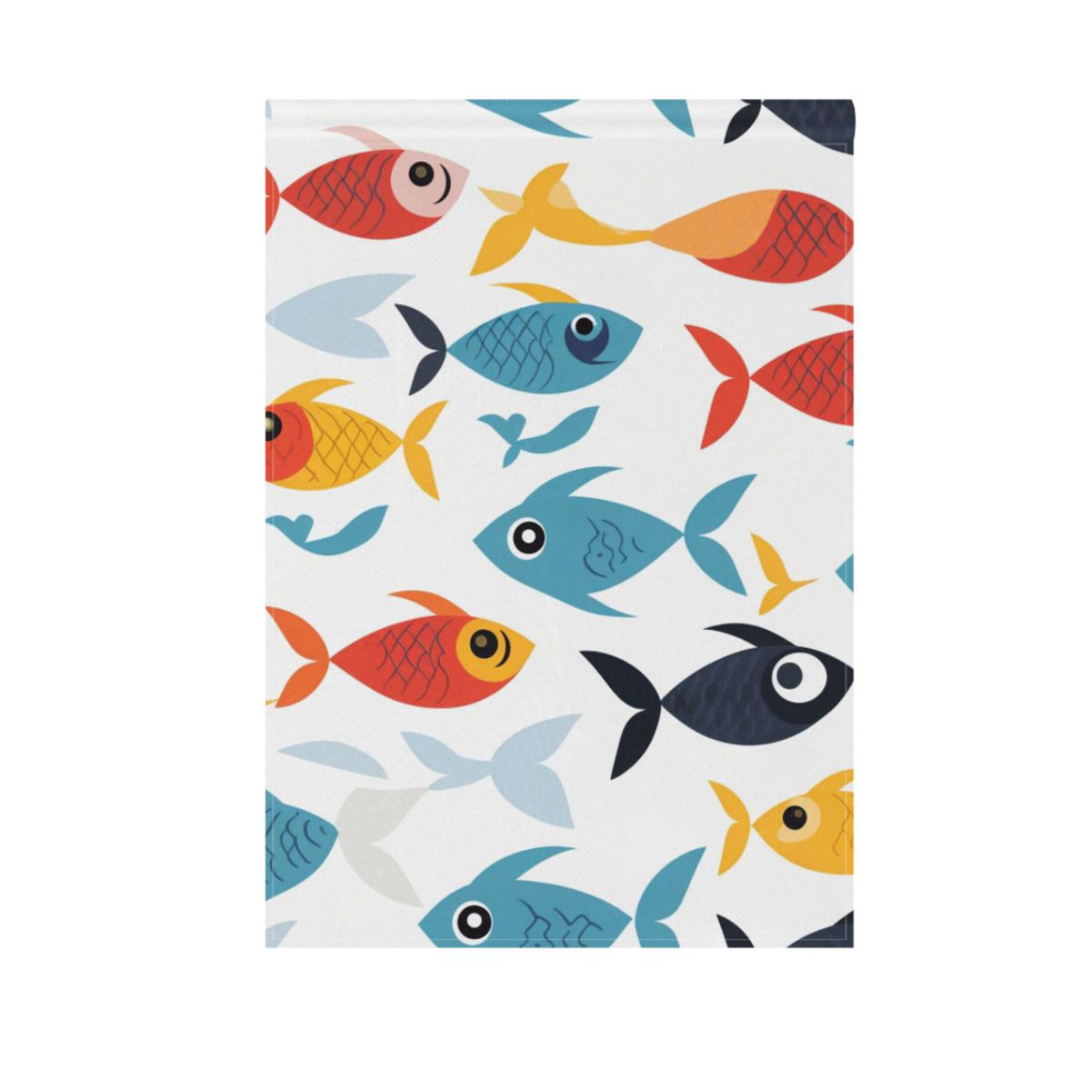 Garden Flag 28"x40" Cartoon Fishes Swimming Double-Sided Yard Flags for ...