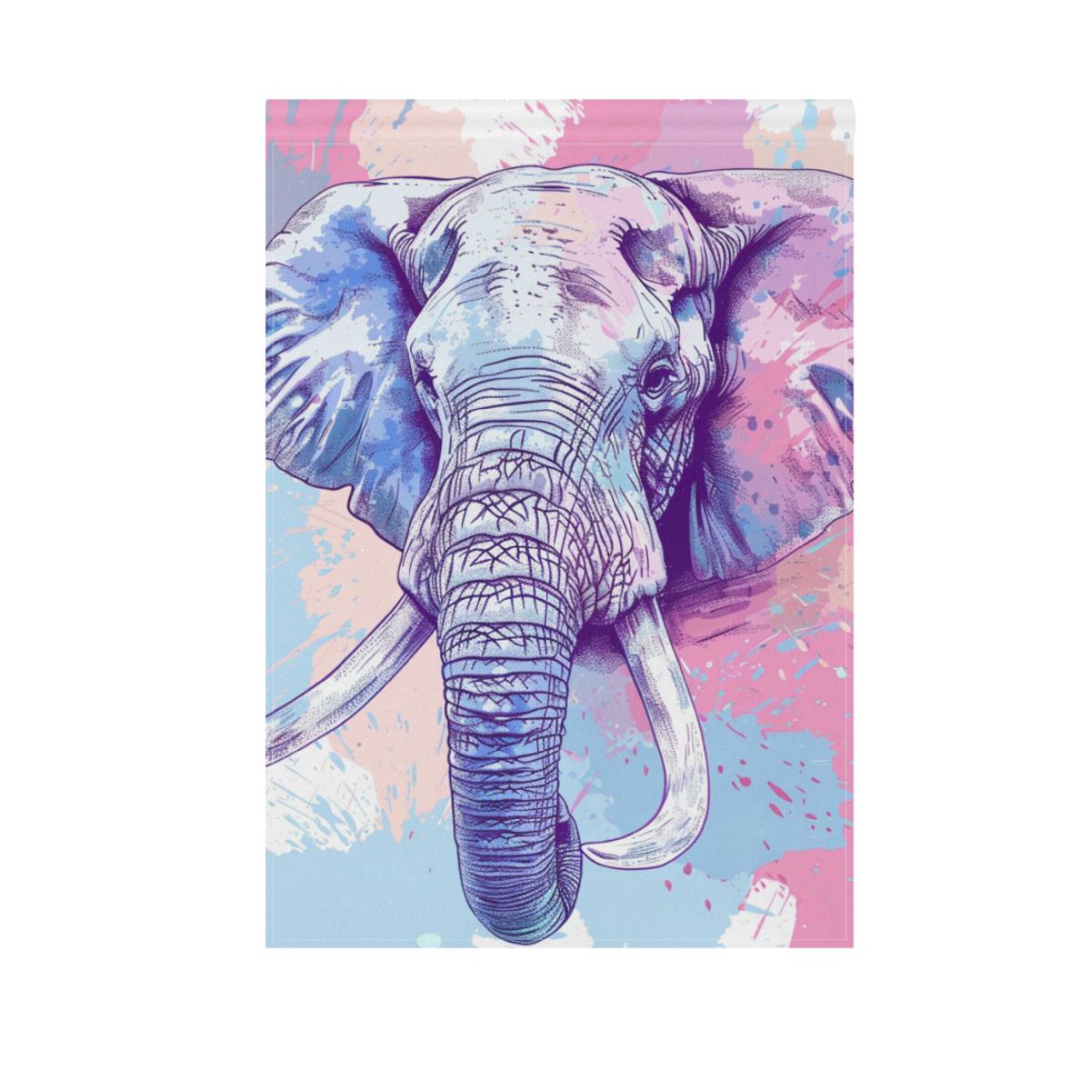 Garden Flag 28"x40" Colorful Elephant Head Double-Sided Yard Flags for ...