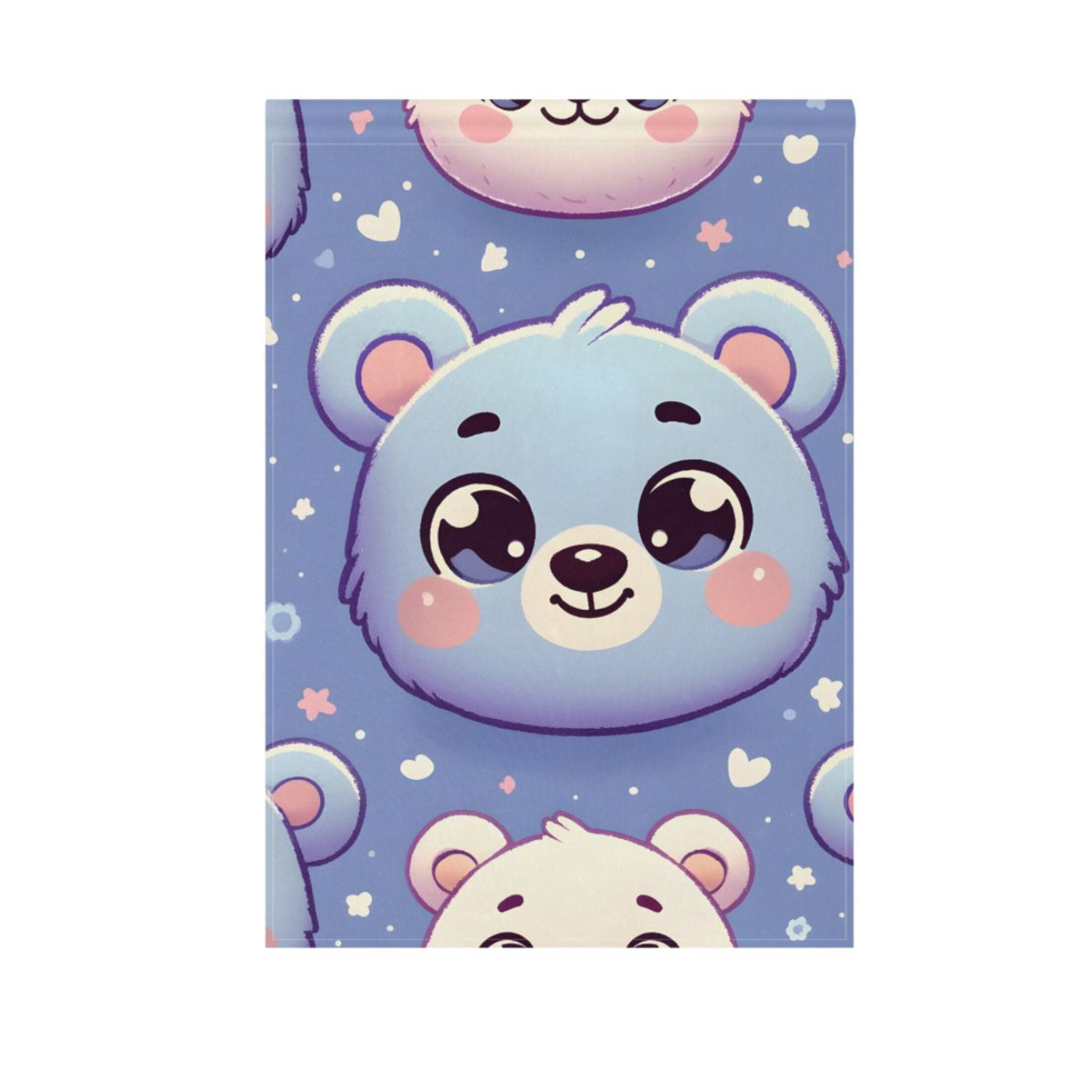 Garden Flag 28"x40" Cute Cartoon Bear Face Double-Sided Yard Flags for ...